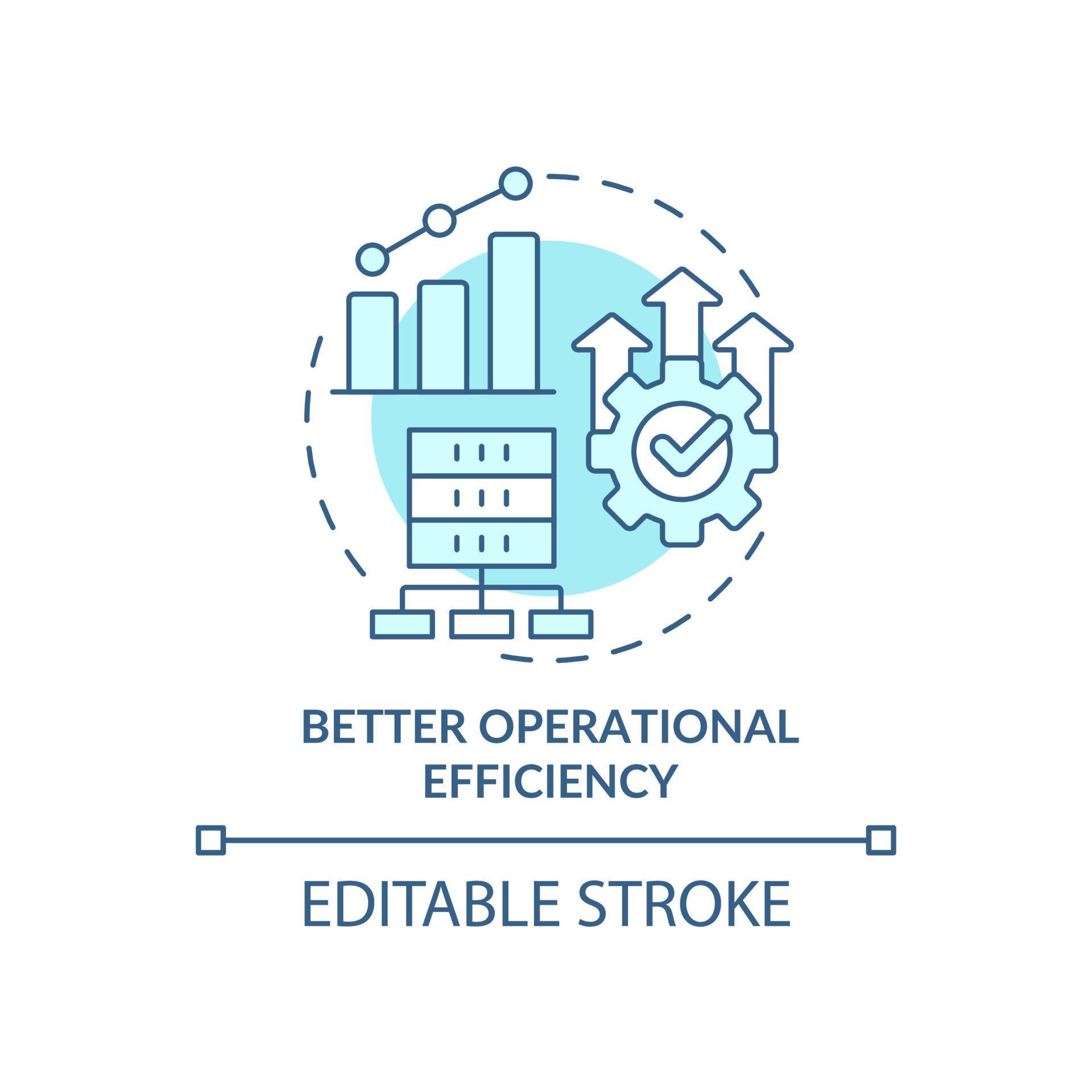 Better Operational Efficiency Turquoise Concept Icon Big Data Processing Benefit Abstract Idea