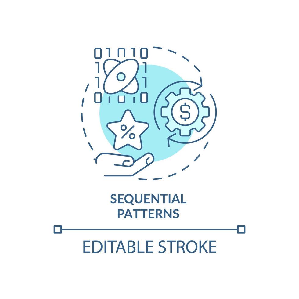 Sequential Patterns Turquoise Concept Icon Data Mining Technique