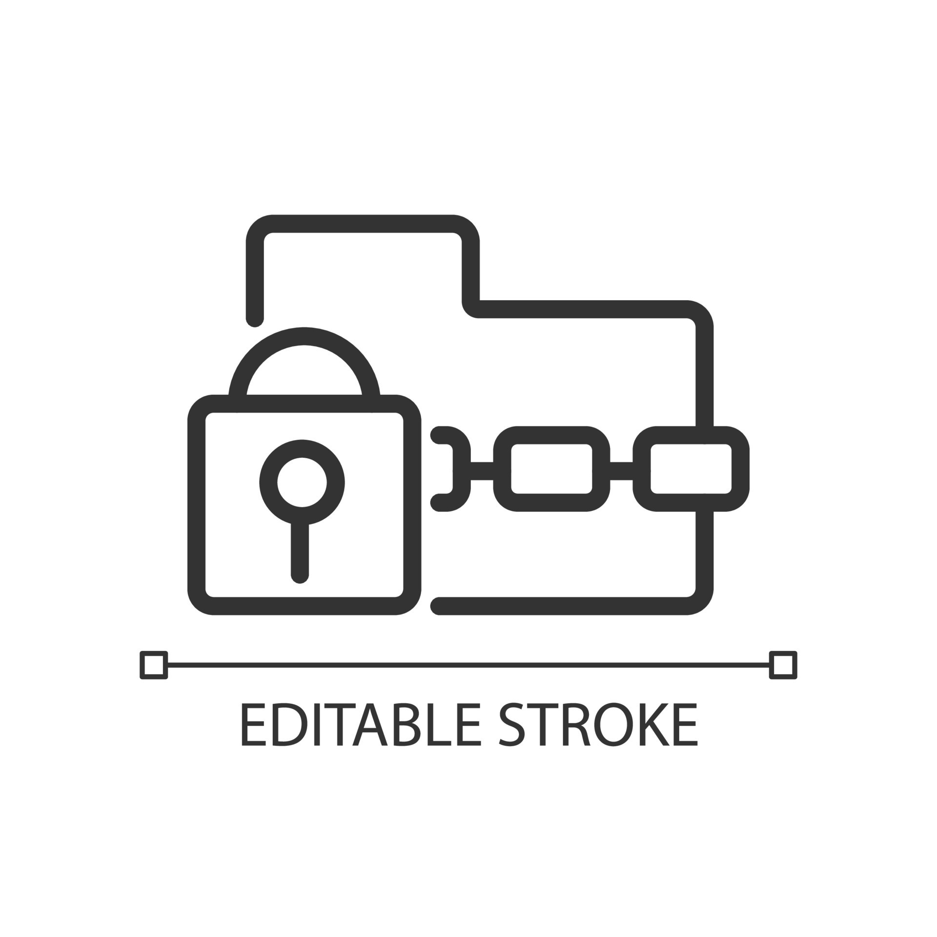 Ransomware Pixel Perfect Linear Icon Data Encryption Malicious Program Cryptoviral Extortion