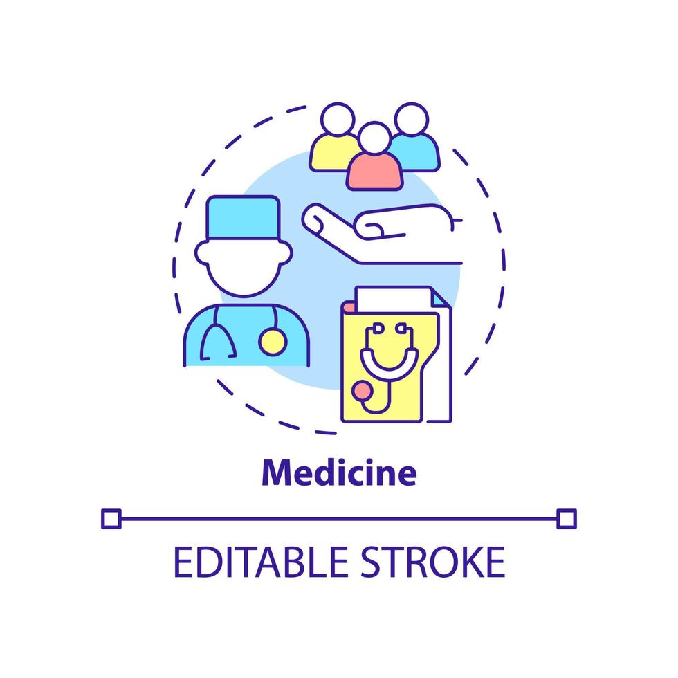 Medicine Concept Icon Diagnose And Prevent Illness Social Institution Abstract Idea Thin Line