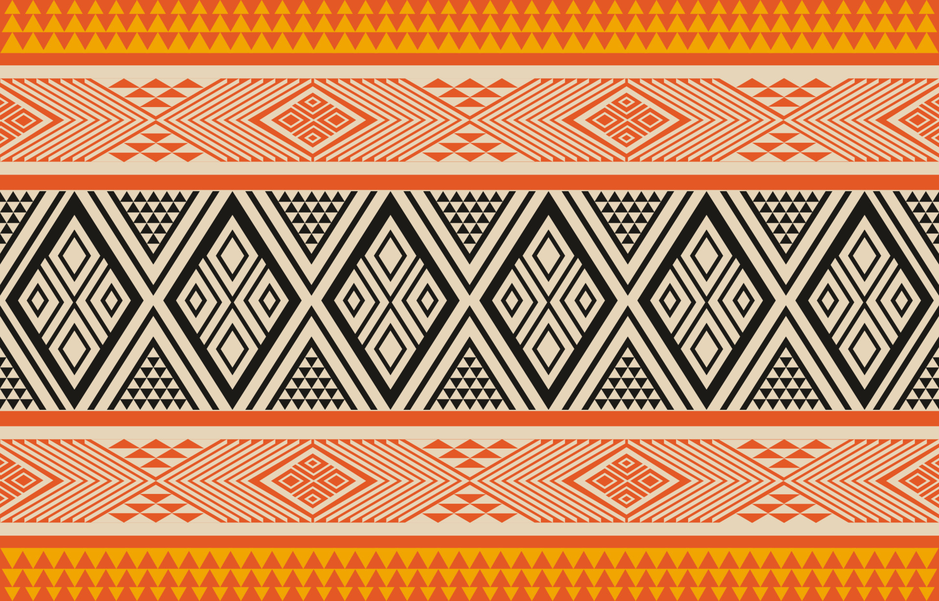 Triangle Geometric Pattern Colorfultribal Ethnic Texture Styledesign For Printing On Products