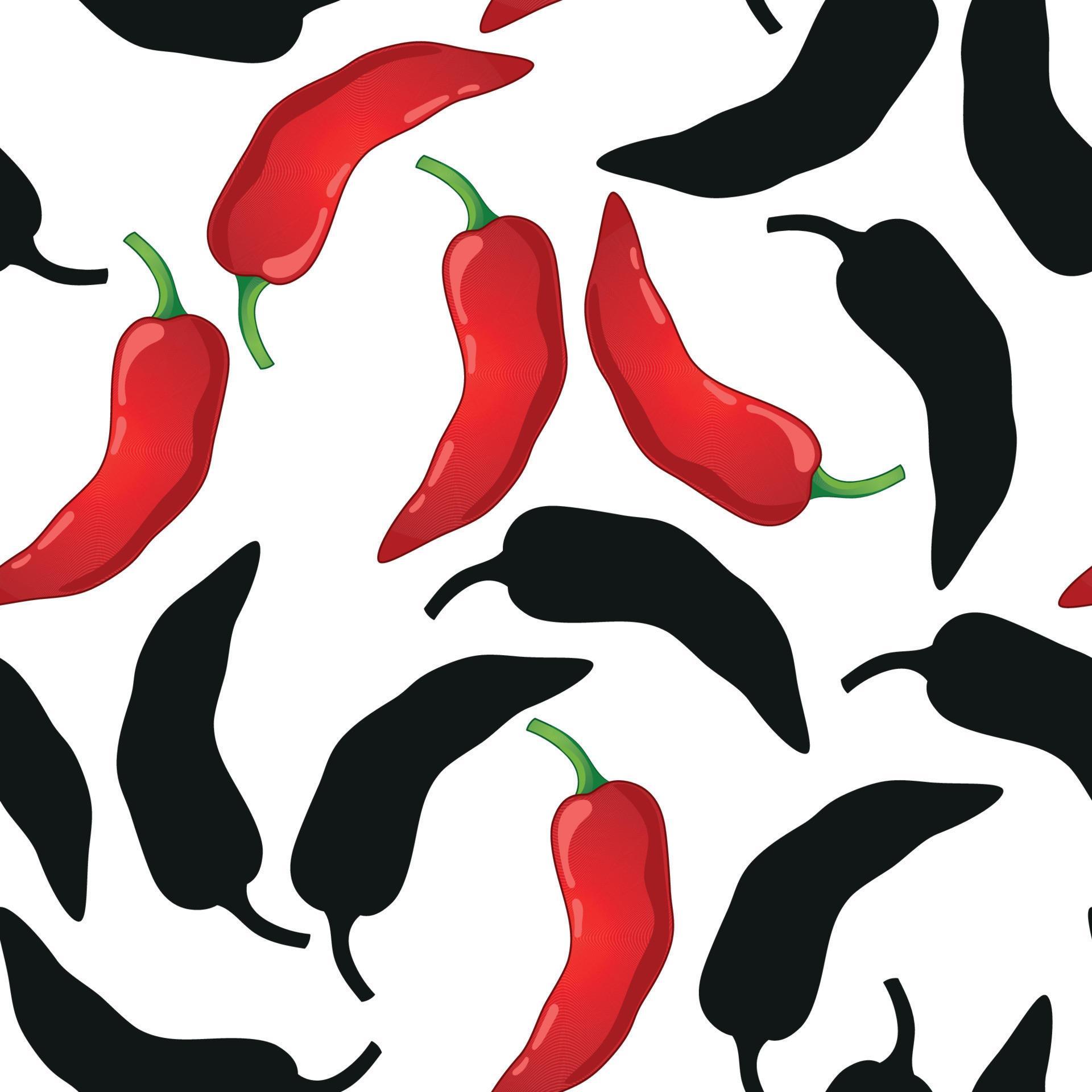 Pepper vector seamless pattern. 12732653 Vector Art at Vecteezy