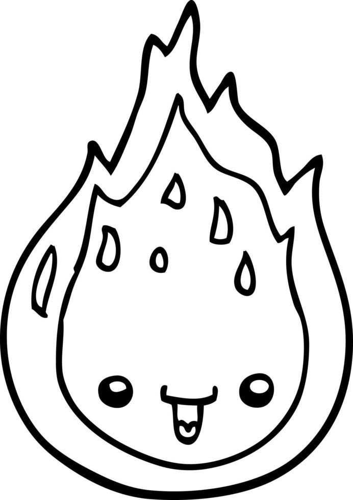 llama de dibujos animados de dibujo lineal 12734150 Vector en Vecteezy