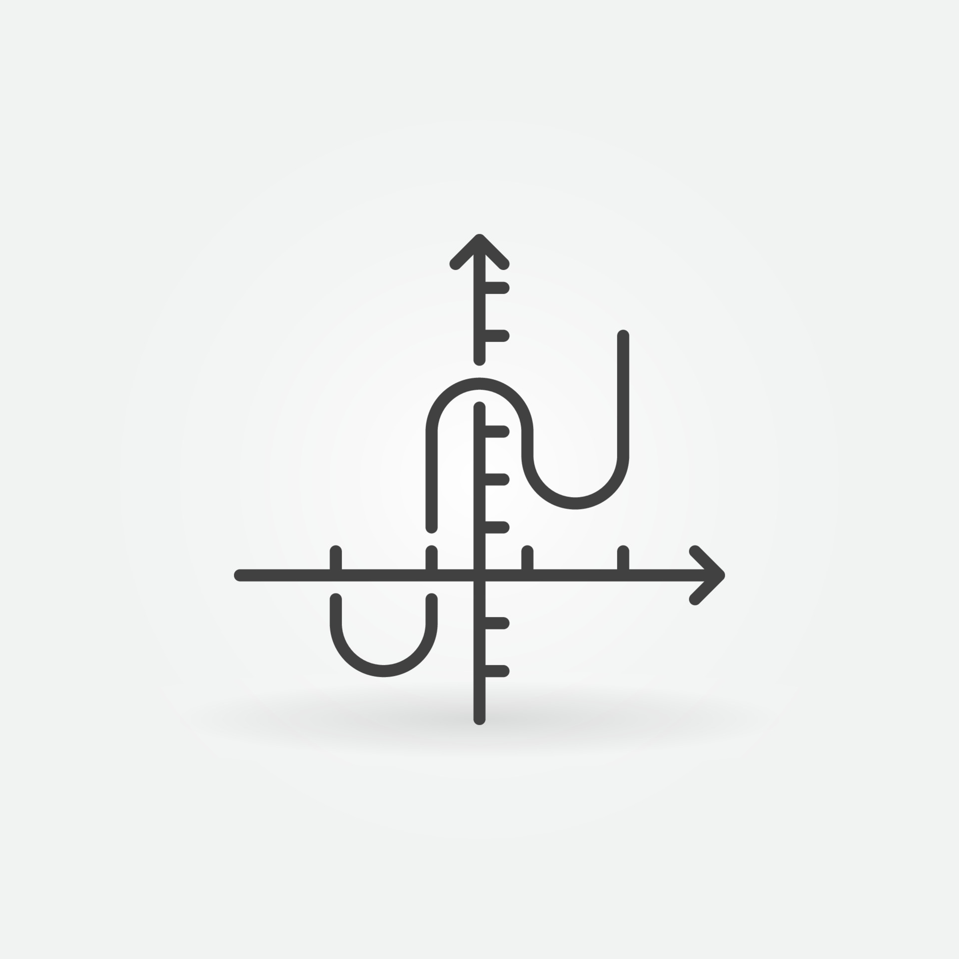 Math Graph Vector Concept Icon Or Symbol In Line Style 12735127 Vector