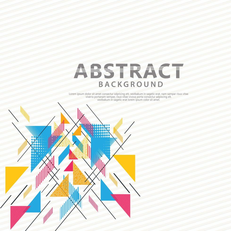Futuristic And Dynamic Colorful Triangle Lines Composition Ornament And Texture Modern Pattern
