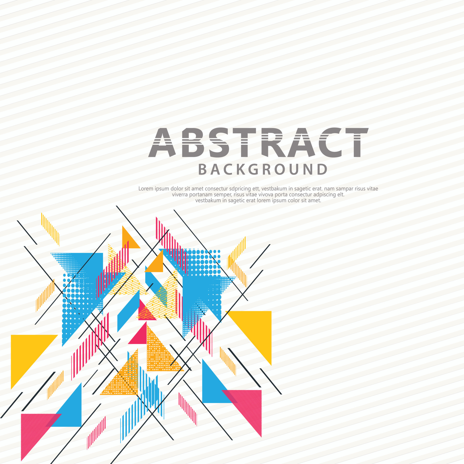 Futuristic And Dynamic Colorful Triangle Lines Composition Ornament And Texture Modern Pattern