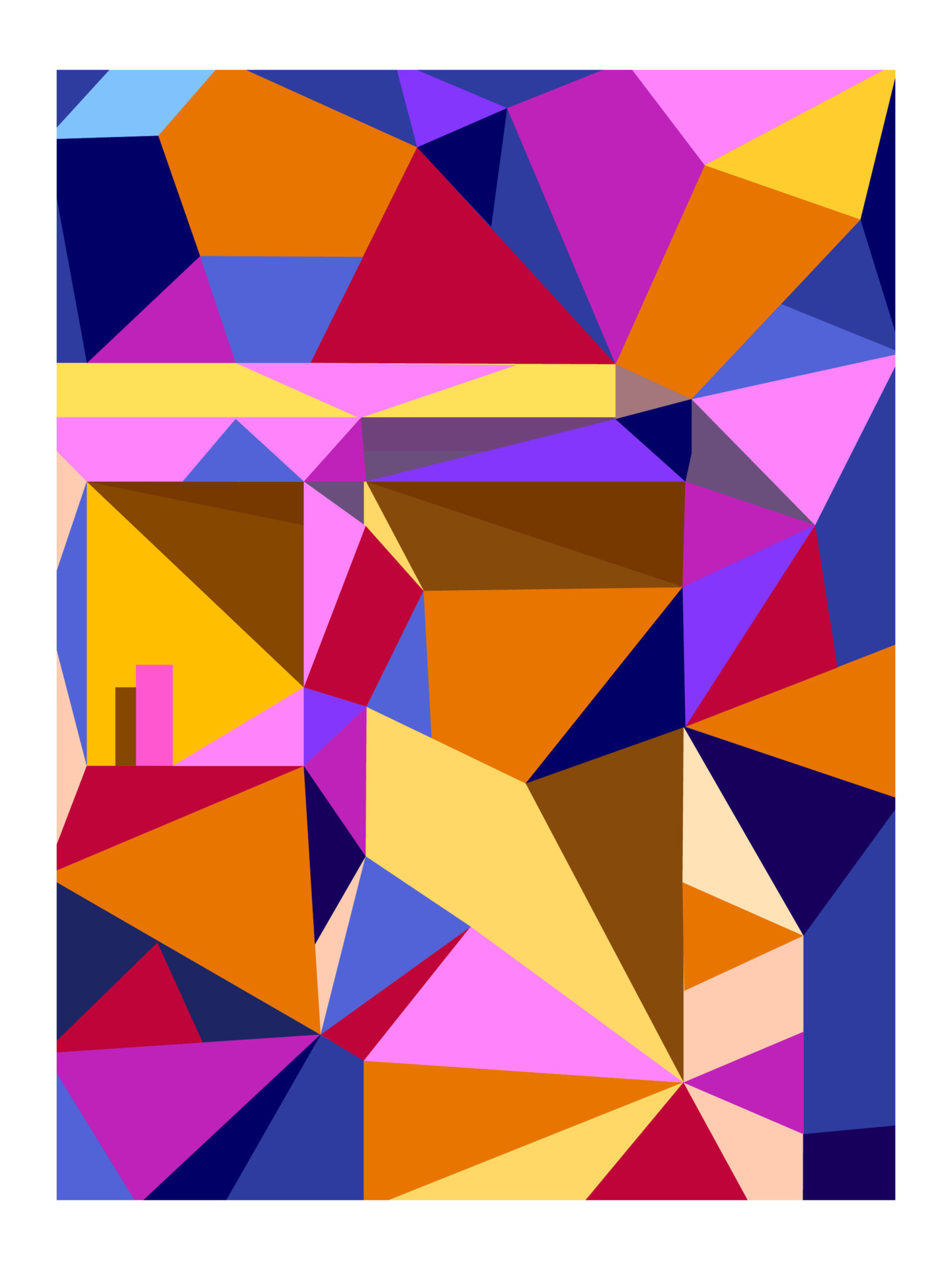 Colorful Abstract Shapes Geometric Polygon Triangular Vector