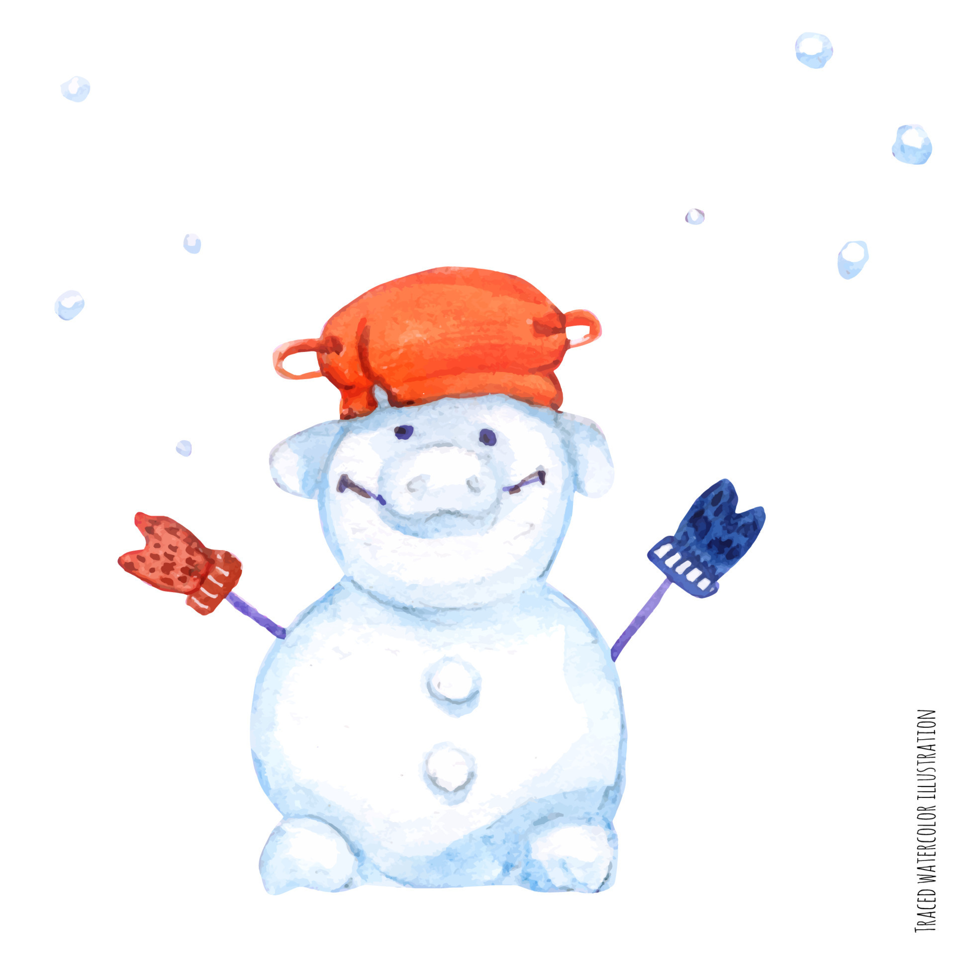 The pig snowman 12738921 Vector Art at Vecteezy