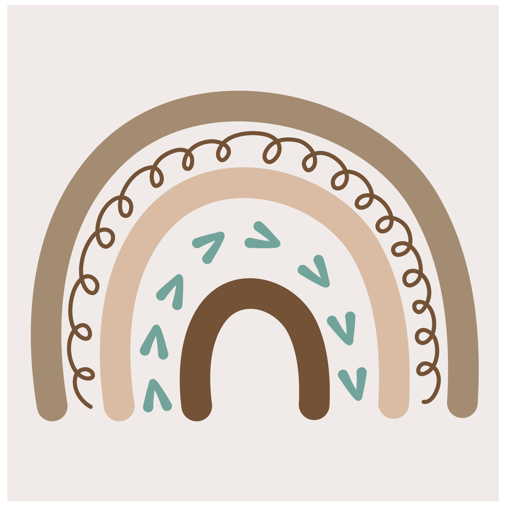 Boho Rainbow. Vector Illustration. 12742372 Vector Art at Vecteezy