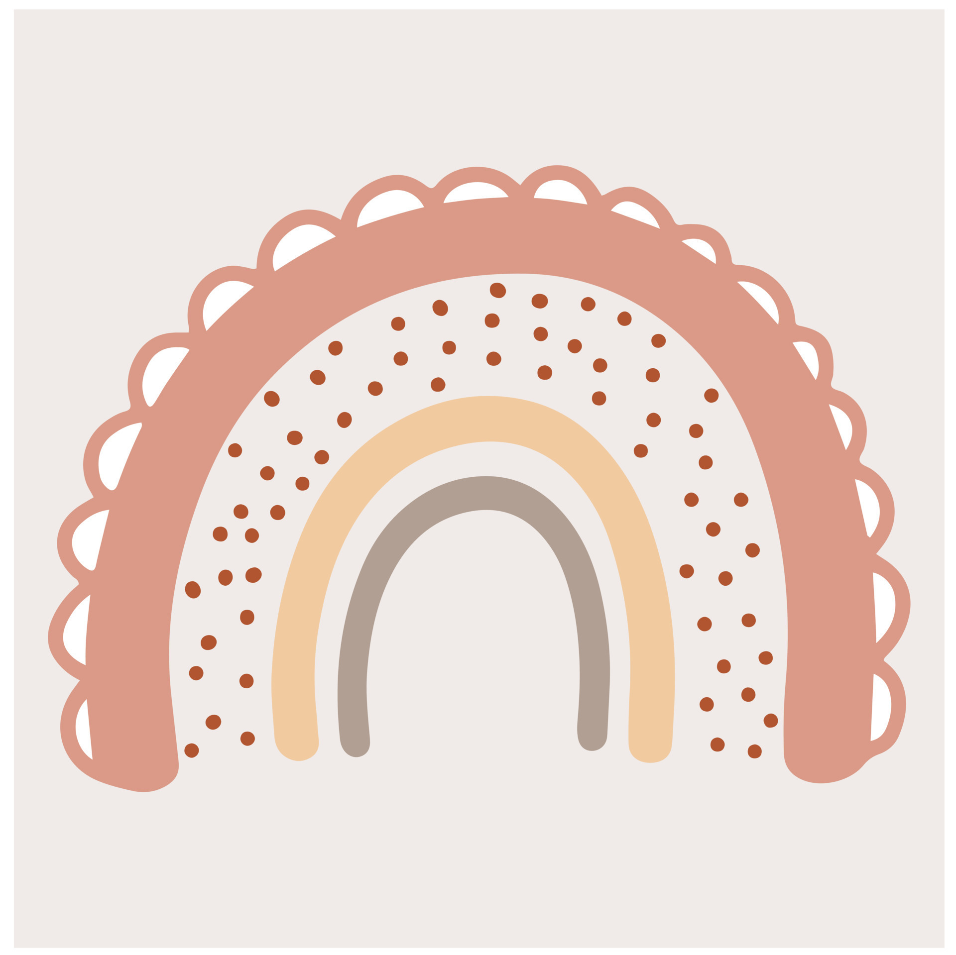 Boho Rainbow. Vector Illustration. 12742377 Vector Art at Vecteezy