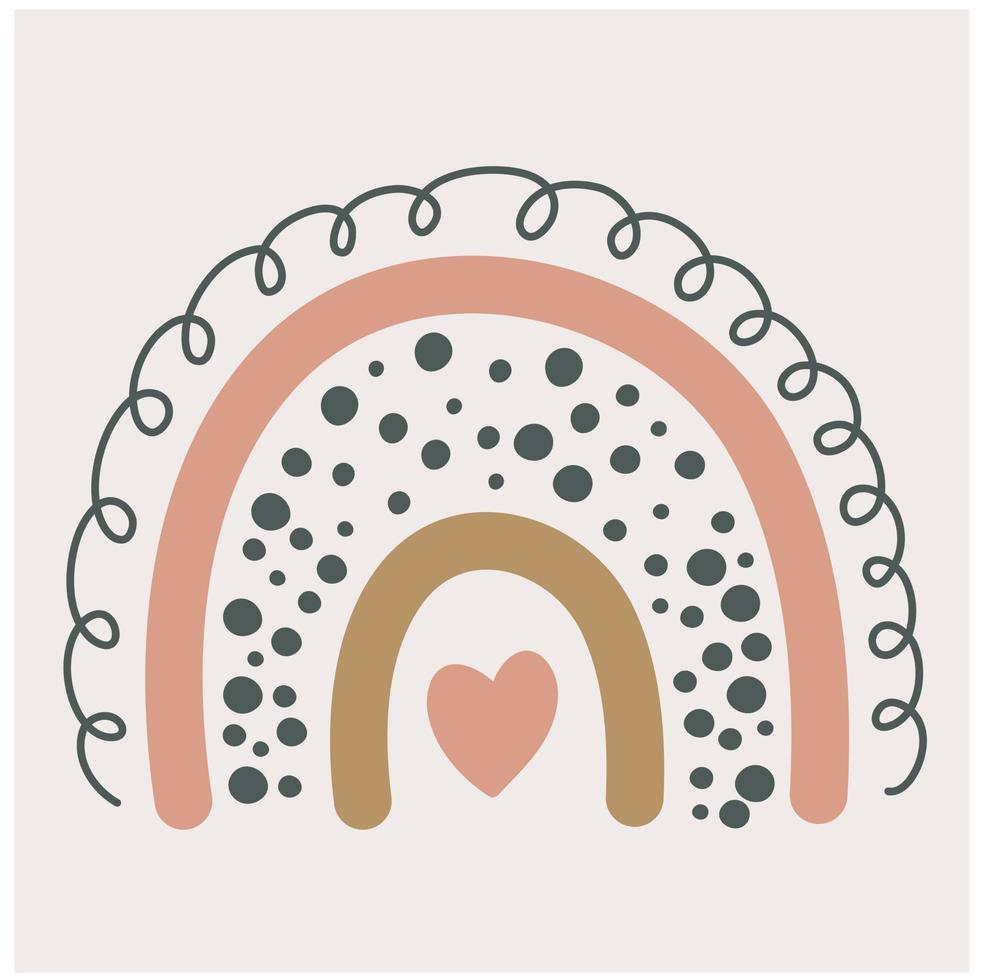 Boho Rainbow. Vector Illustration. 12742381 Vector Art at Vecteezy