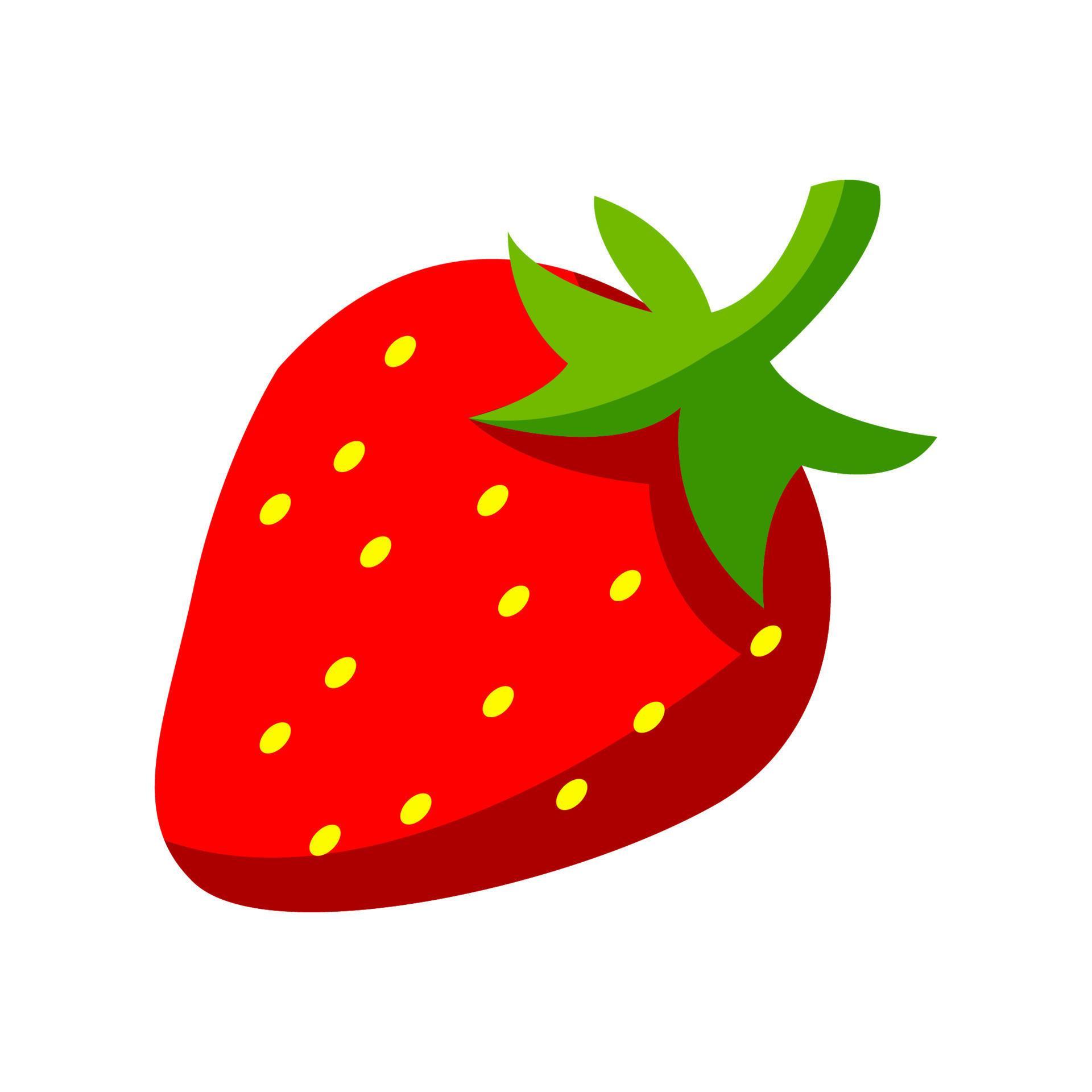 cute clipart of strawberry of on cartoon version 12743098 Vector Art at ...