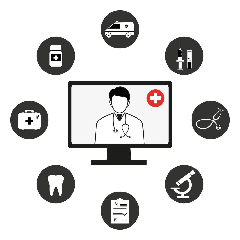 Ilustración De Medicina En Línea 12743889 Vector En Vecteezy