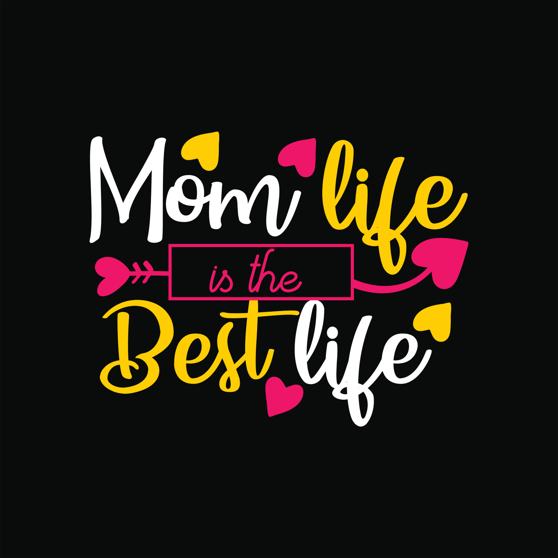 la vida de mamá es la mejor plantilla de camiseta de vector de vida. gráficos vectoriales ...