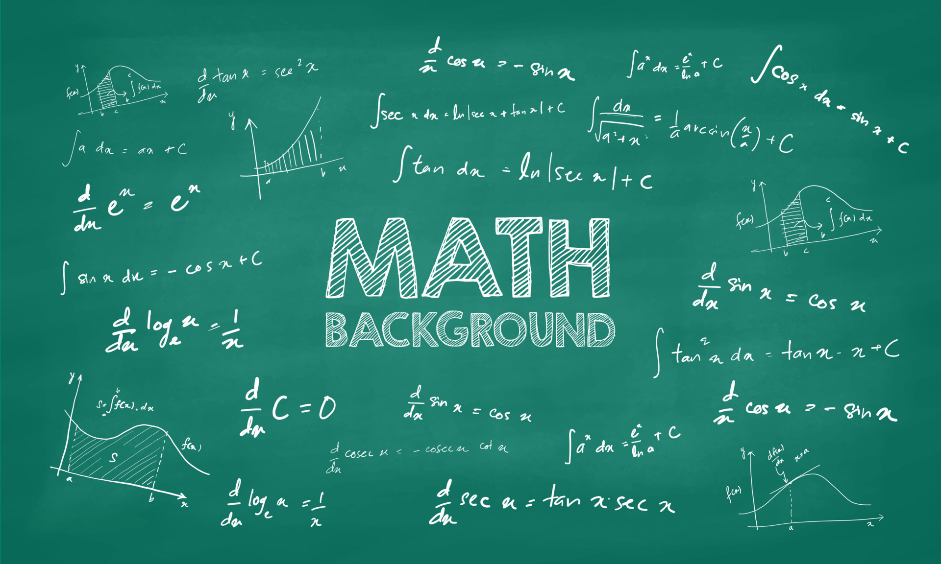 Green Chalkboard Math