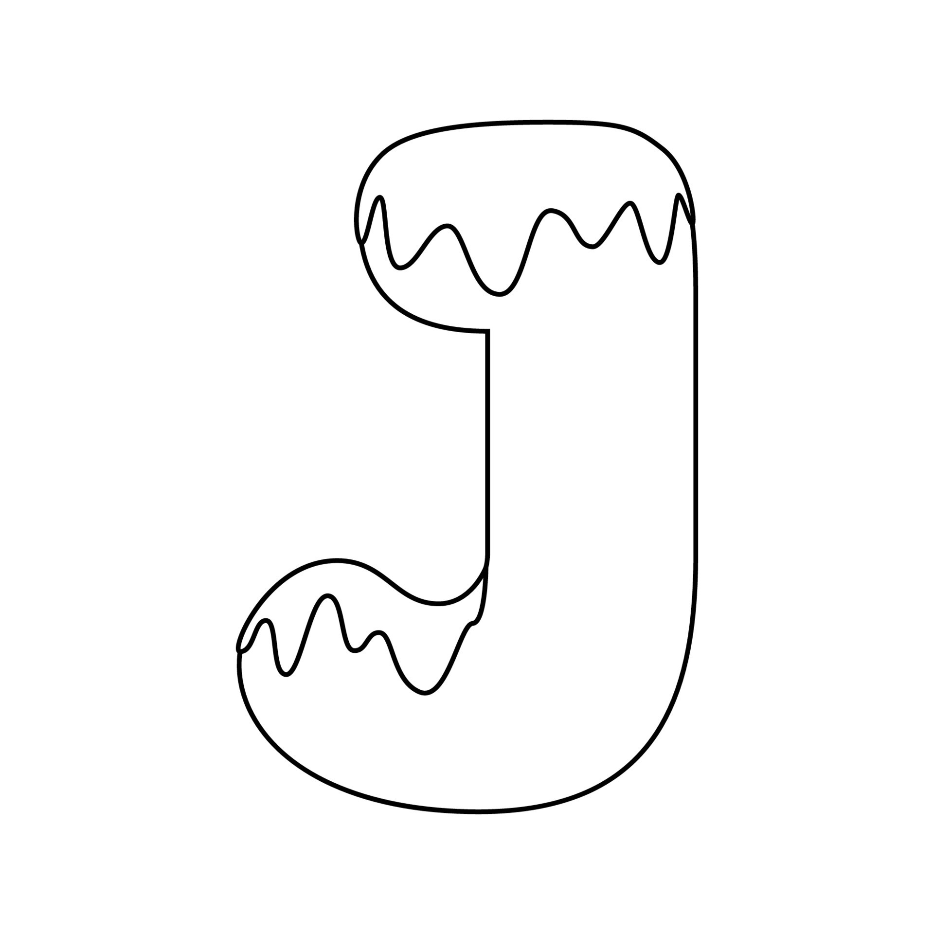 Coloring page with Letter J for kids 12746684 Vector Art at Vecteezy