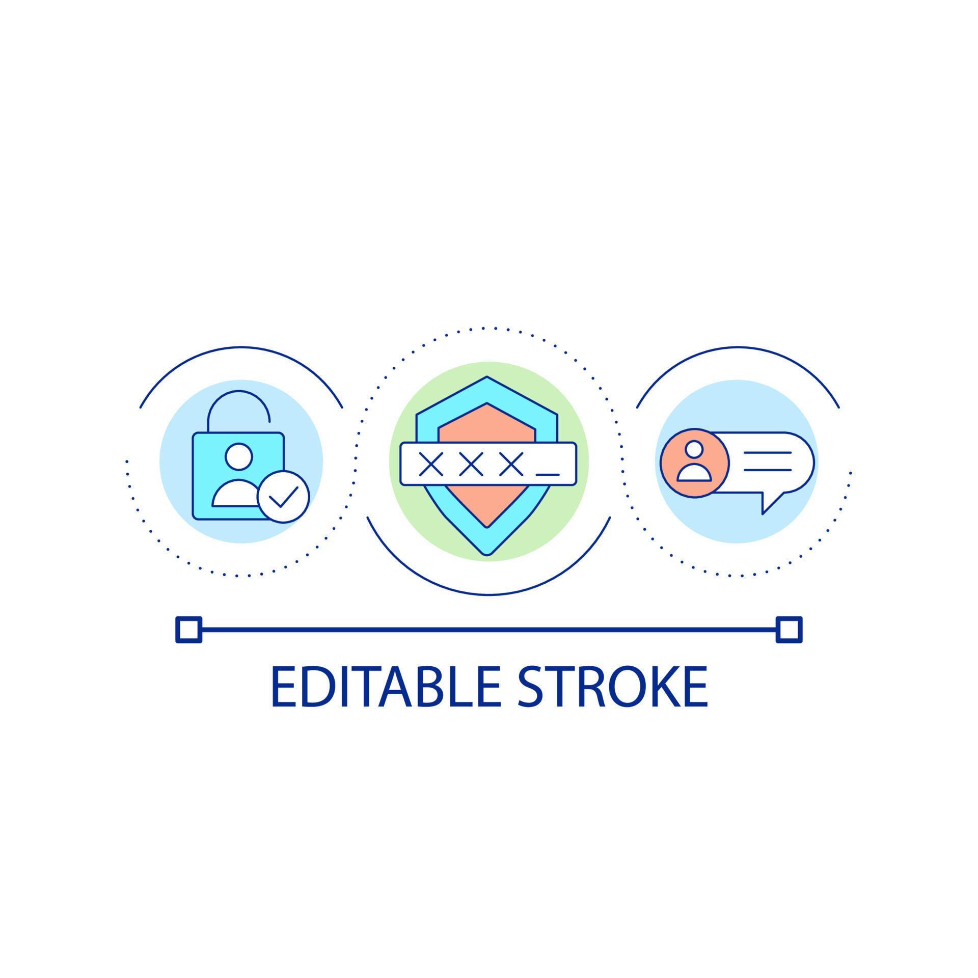 User Account Control Loop Concept Icon Adjusting Security Settings Abstract Idea Thin Line