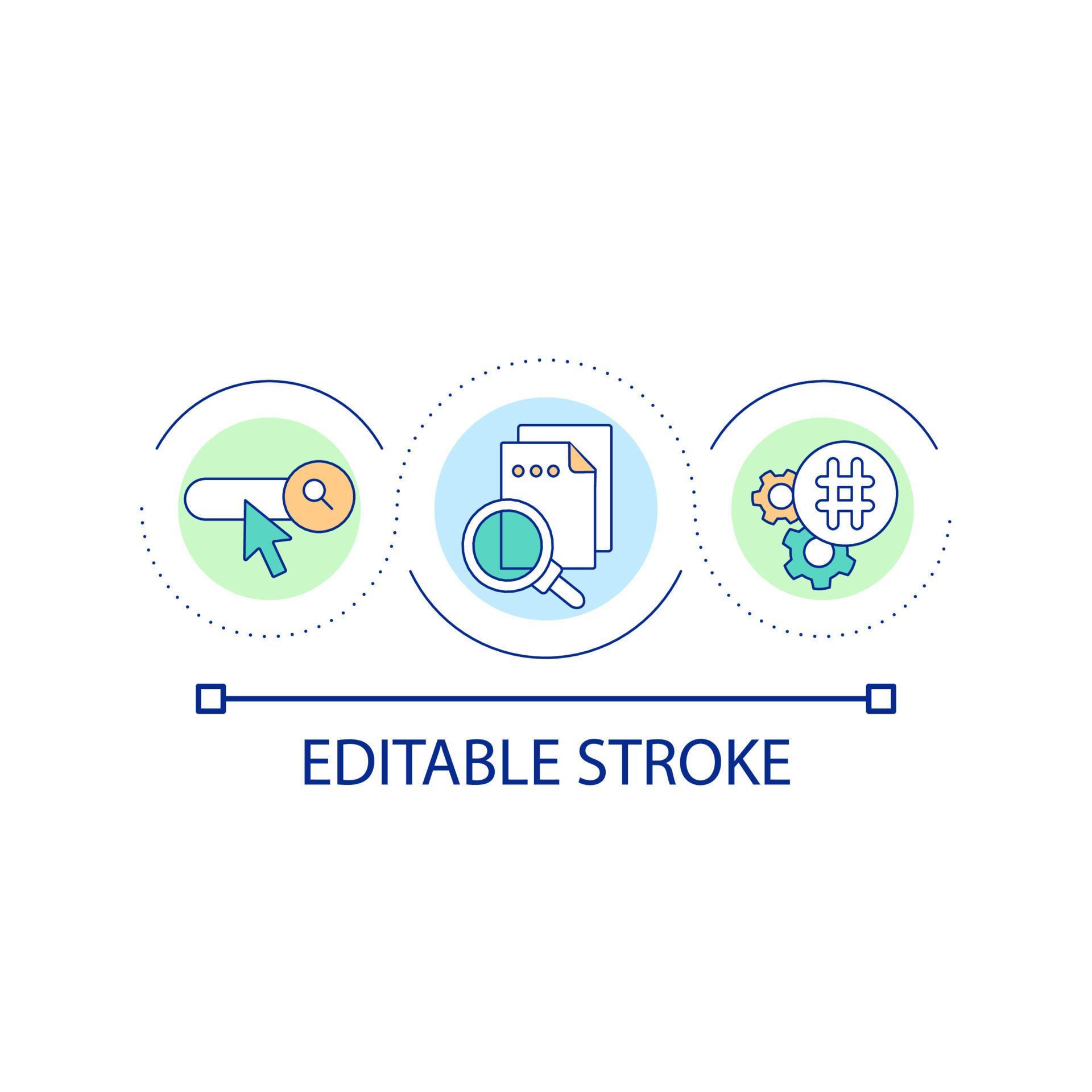 Search engine optimization loop concept icon. Web content abstract idea thin line illustration ...