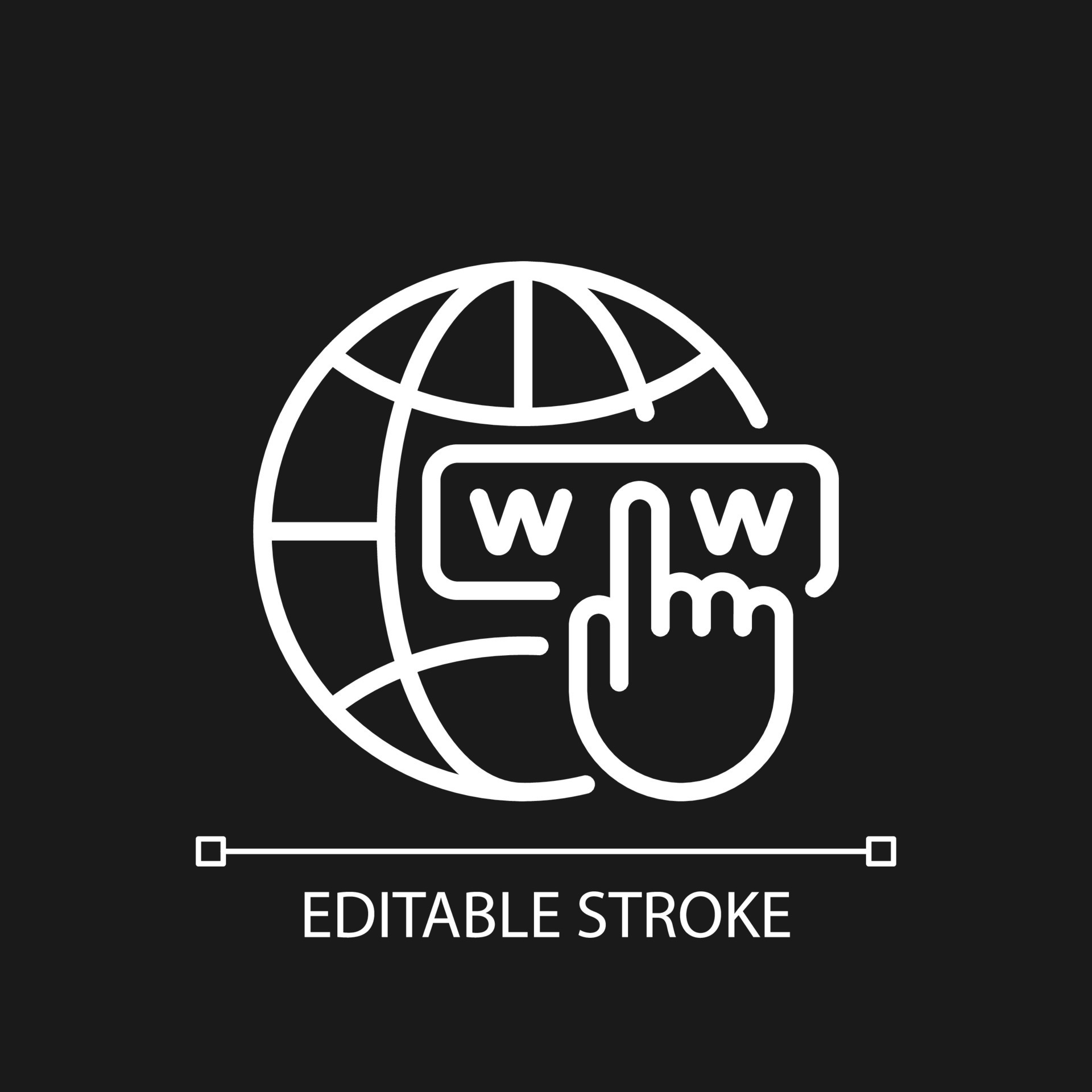 Website Pixel Perfect White Linear Icon For Dark Theme Increase Traffic Optimizing Content For