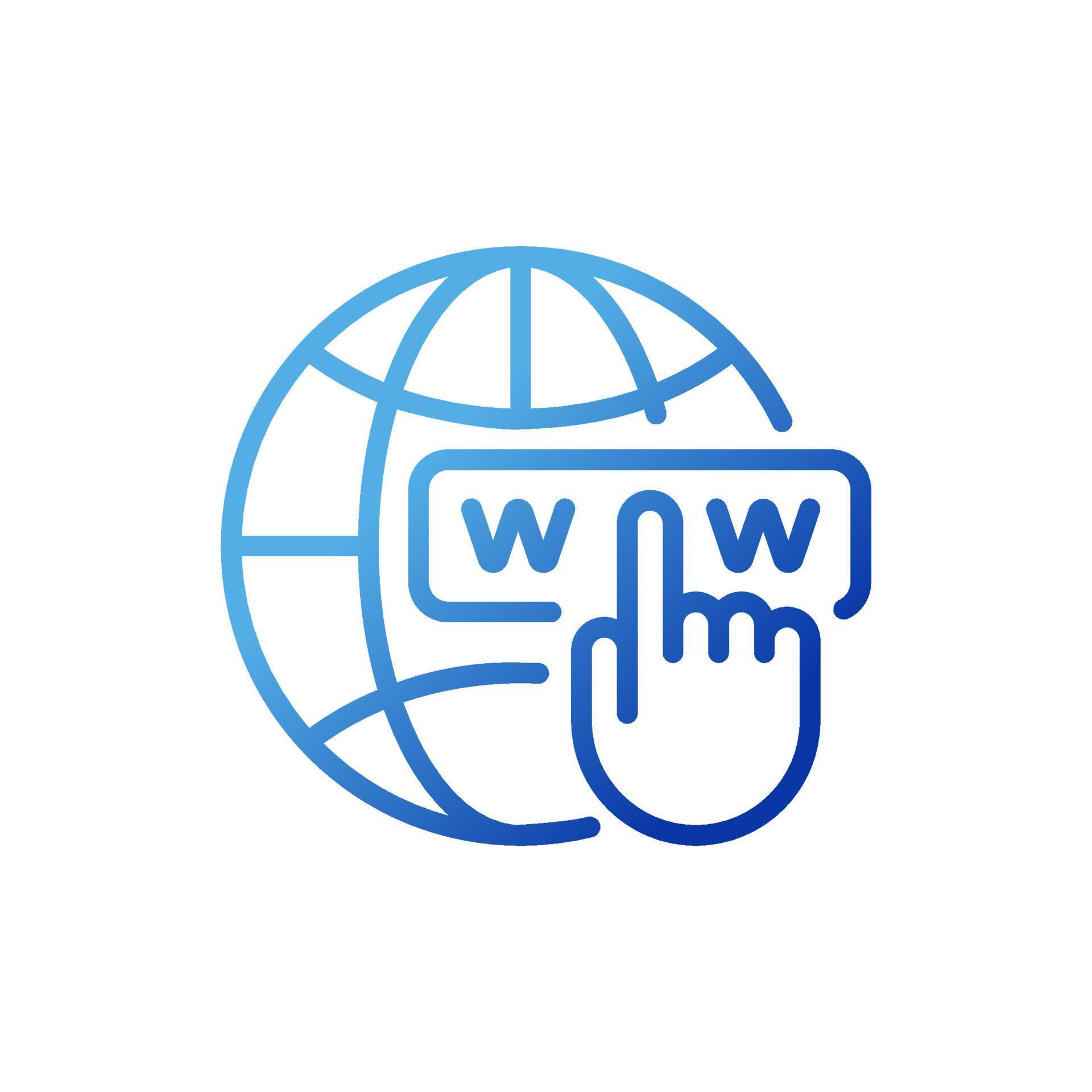 Website Pixel Perfect Gradient Linear Vector Icon Increase Site Traffic Click On Hyperlink Of