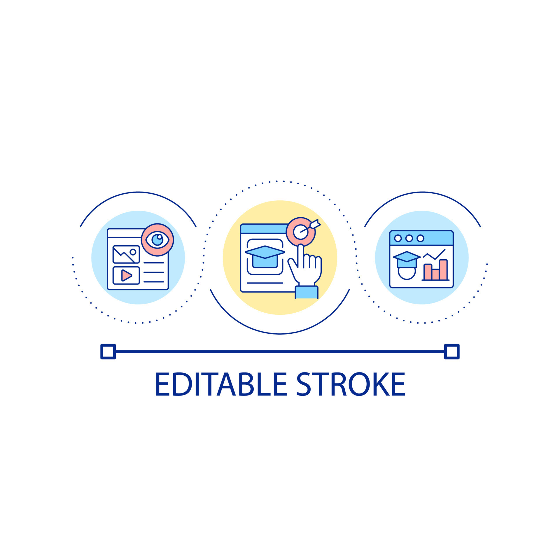 Measuring online student effectiveness loop concept icon. Performance ... Measuring online student effectiveness loop concept icon. Performance ...
