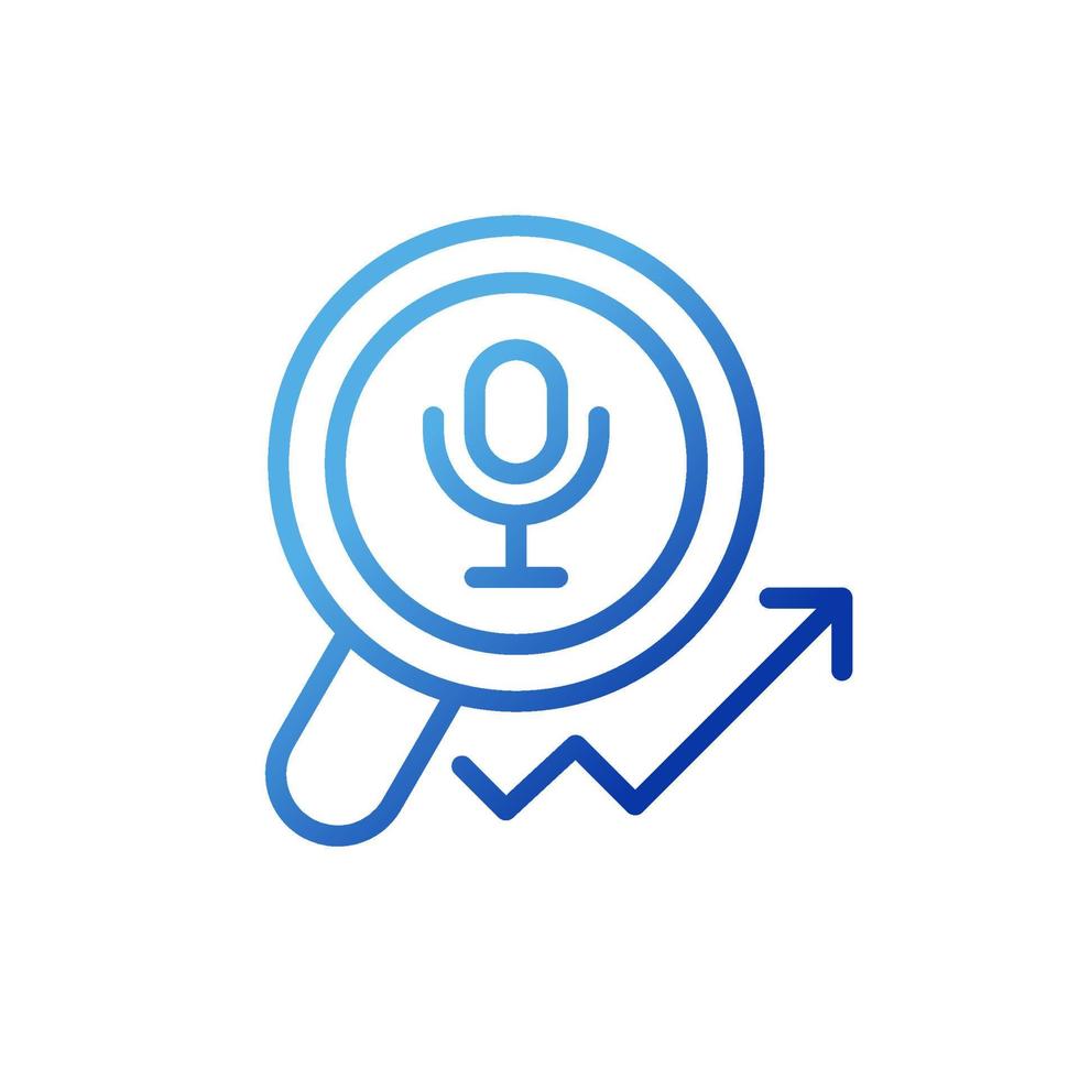 Voice marketing pixel perfect gradient linear vector icon. Connect with ...