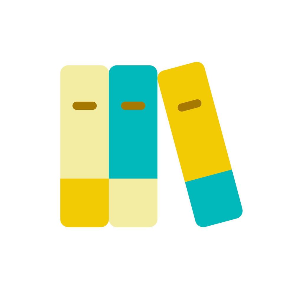 Messy bookshelf flat color ui icon. Disorganized shelf in classroom library. Displaying books ...