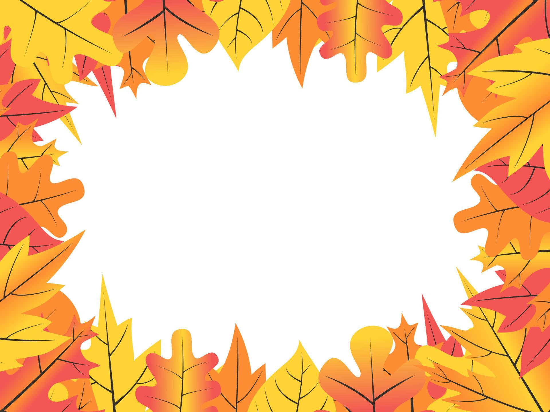 Fall Leaf Border 12751102 Vector Art at Vecteezy