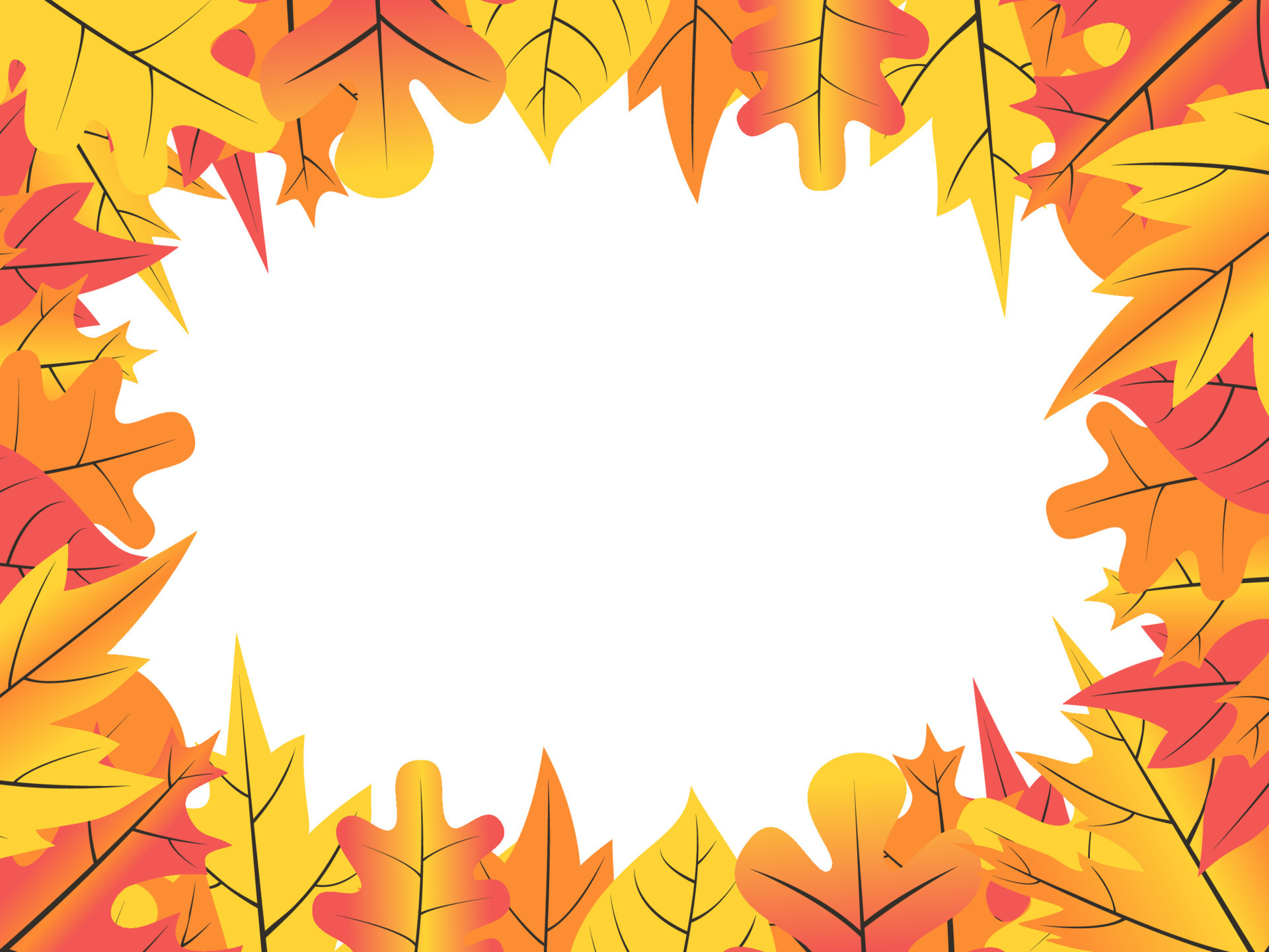 Fall Leaf Border 12751102 Vector Art at Vecteezy