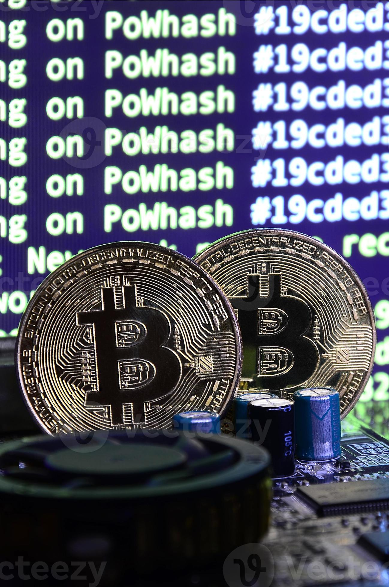 The digital process of cryptocurrency mining by using the GPUs ...