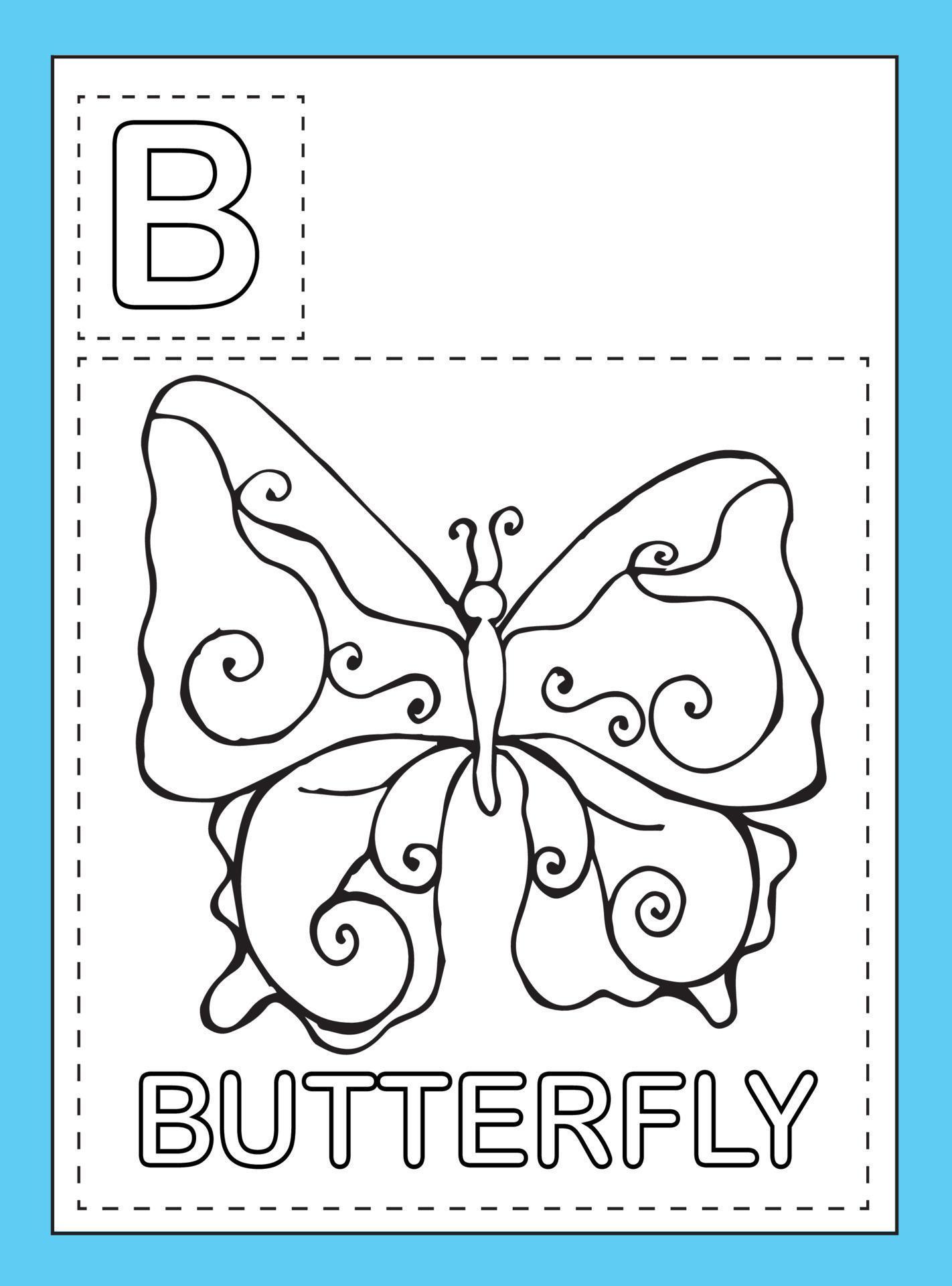 Alphabet Coloring Page for kids 12759693 Vector Art at Vecteezy