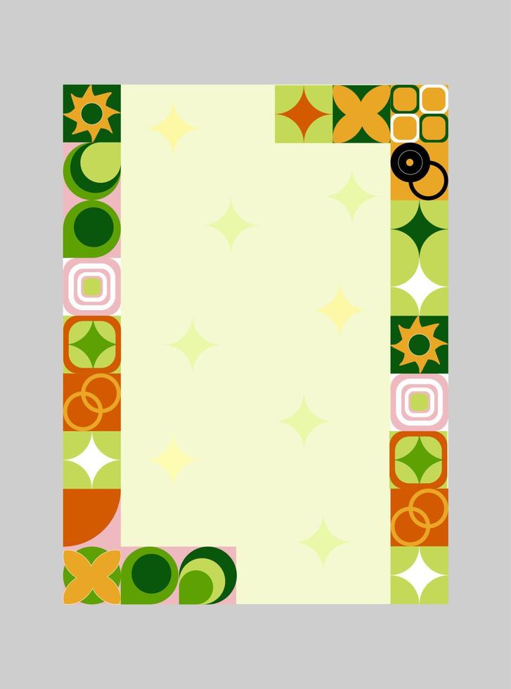 geometry frame pattern with simple shape message card 12759899 Vector ...