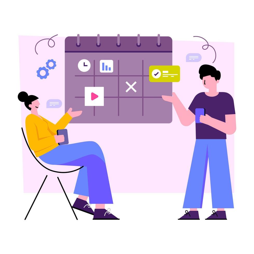 Modern design illustration of schedule management 12760868 Vector Art ...