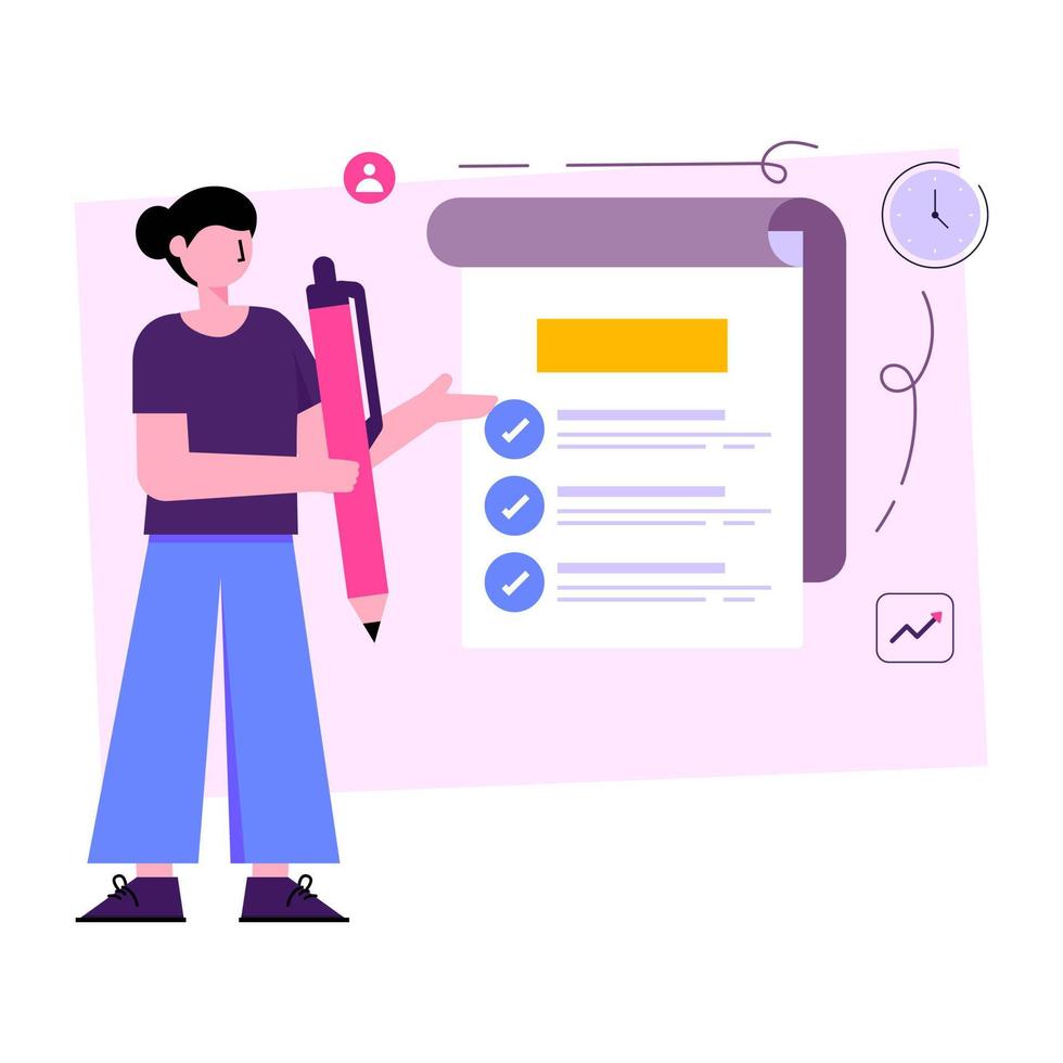 An illustration design of checklist 12760885 Vector Art at Vecteezy