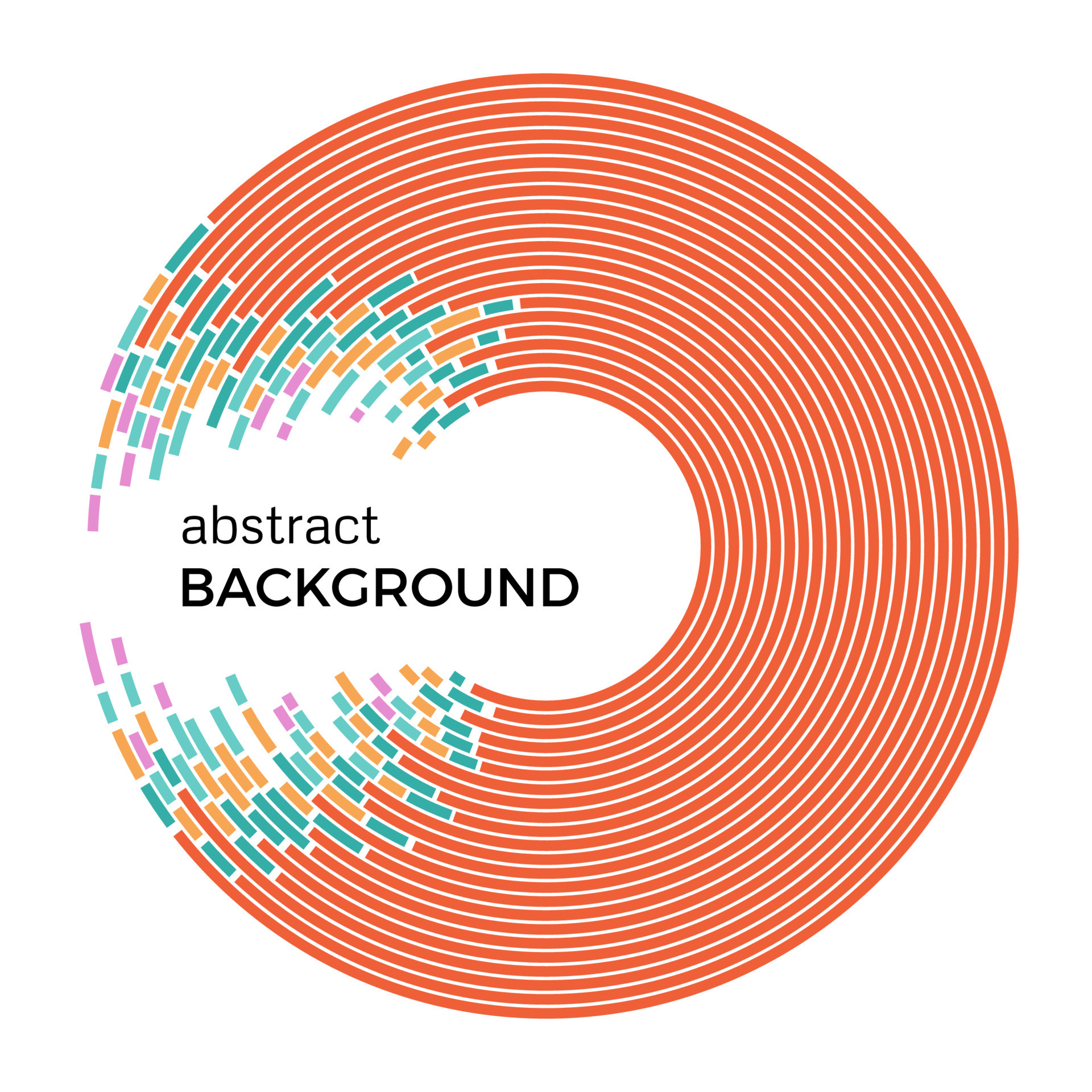 Abstract vector illustration depicting colored circles on a white ... Abstract vector illustration depicting colored circles on a white ...