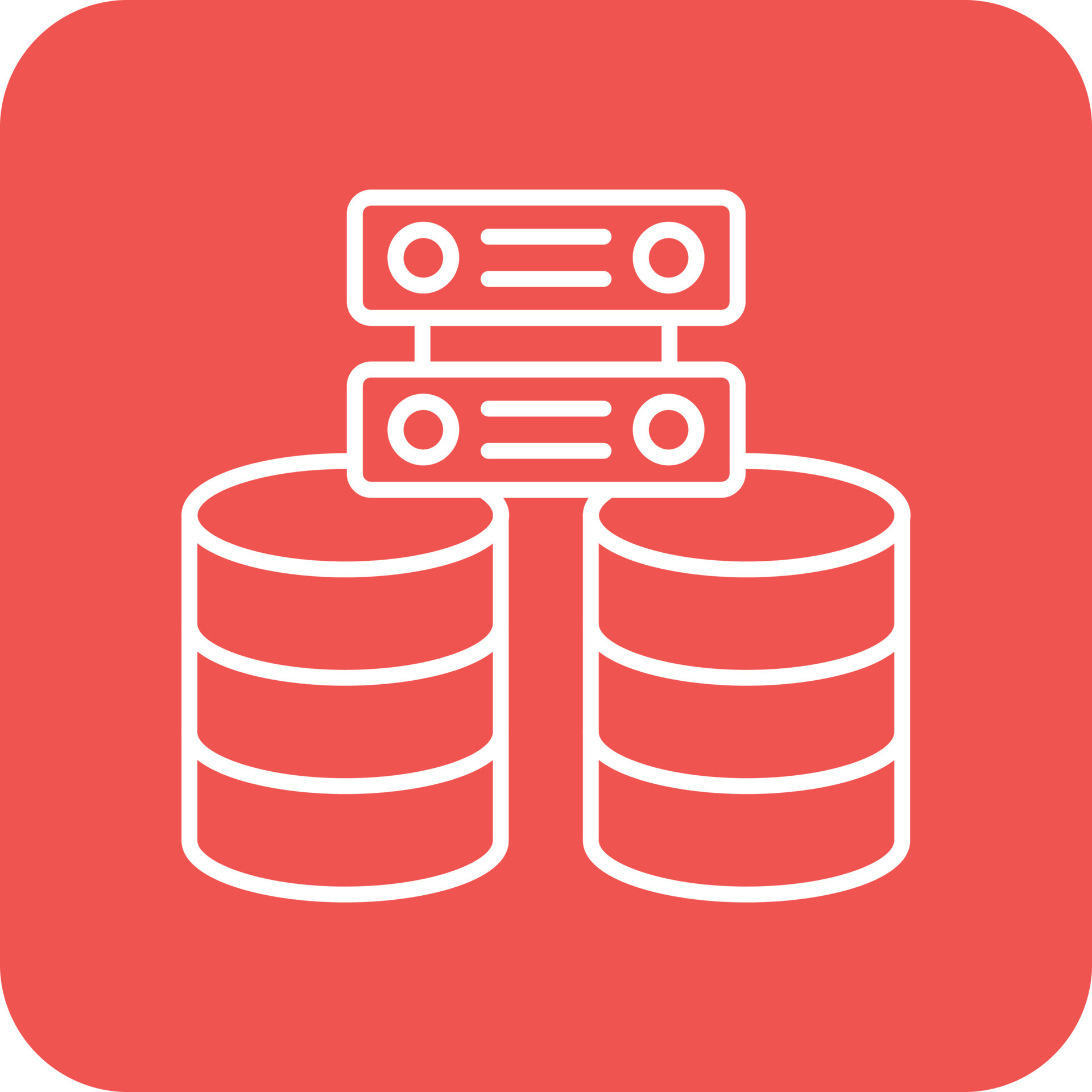 Database Multicolor Round Corner Line Inverted Icon 12764025 Vector Art ...