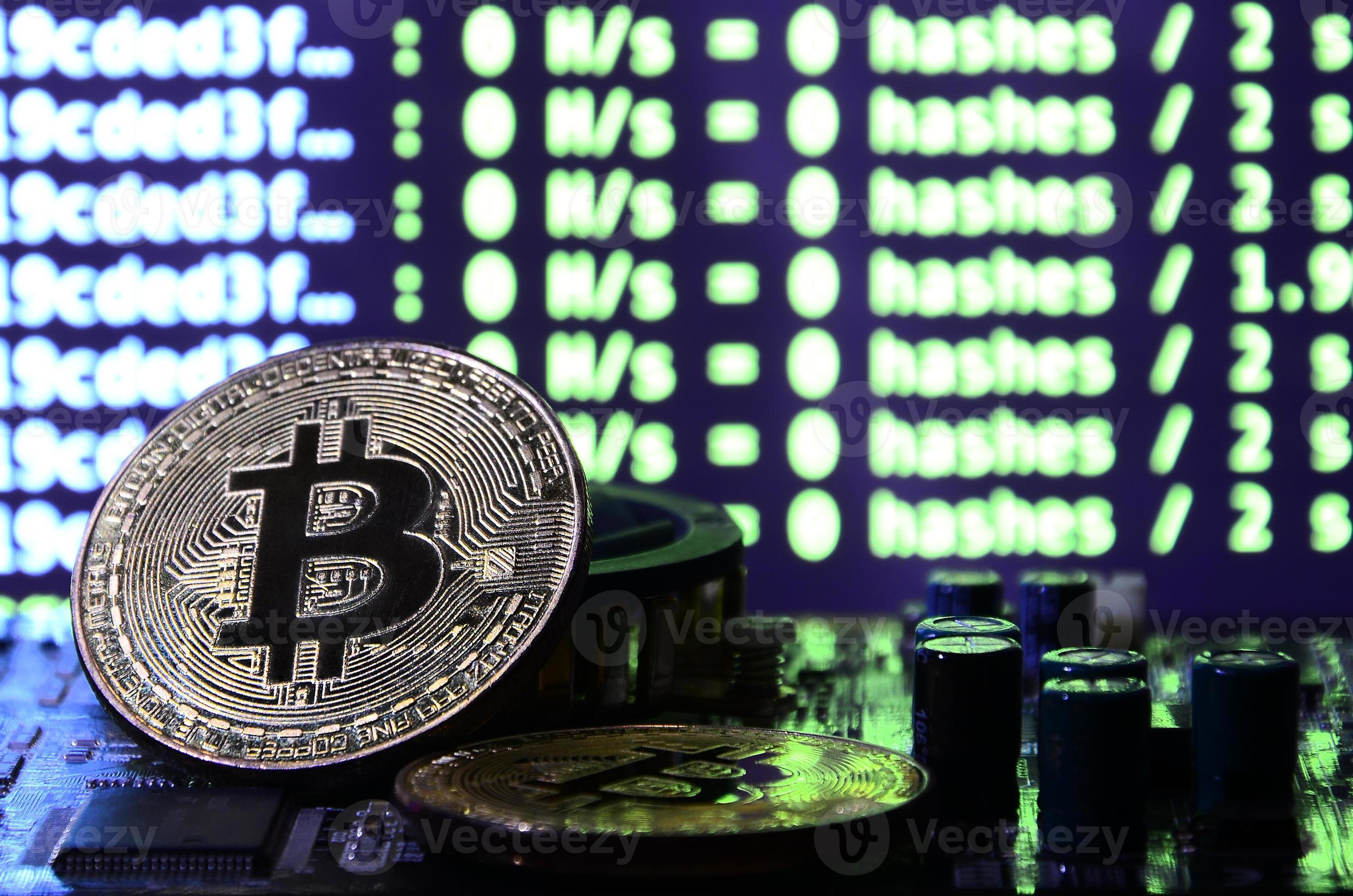 The digital process of cryptocurrency mining by using the GPUs ...