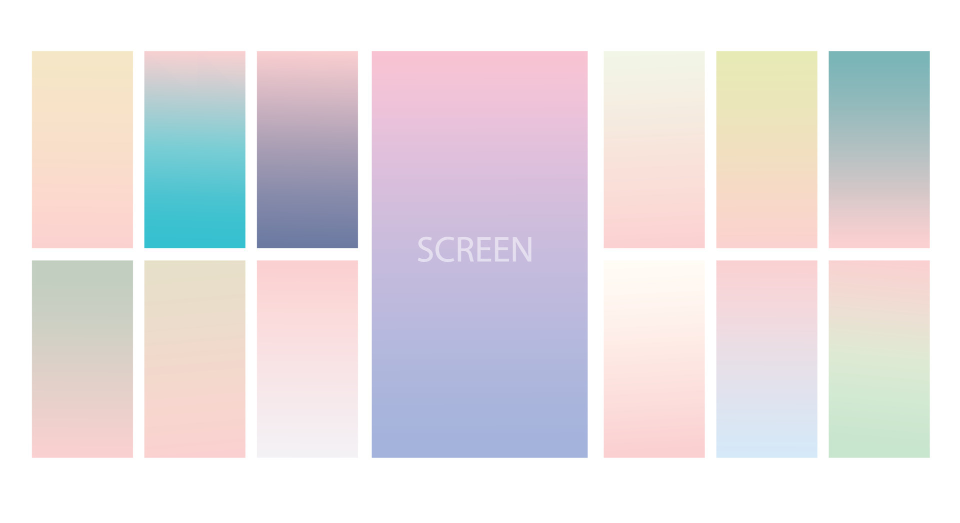 Set of Pastel gradient background. Soft pastel gradient background ...
