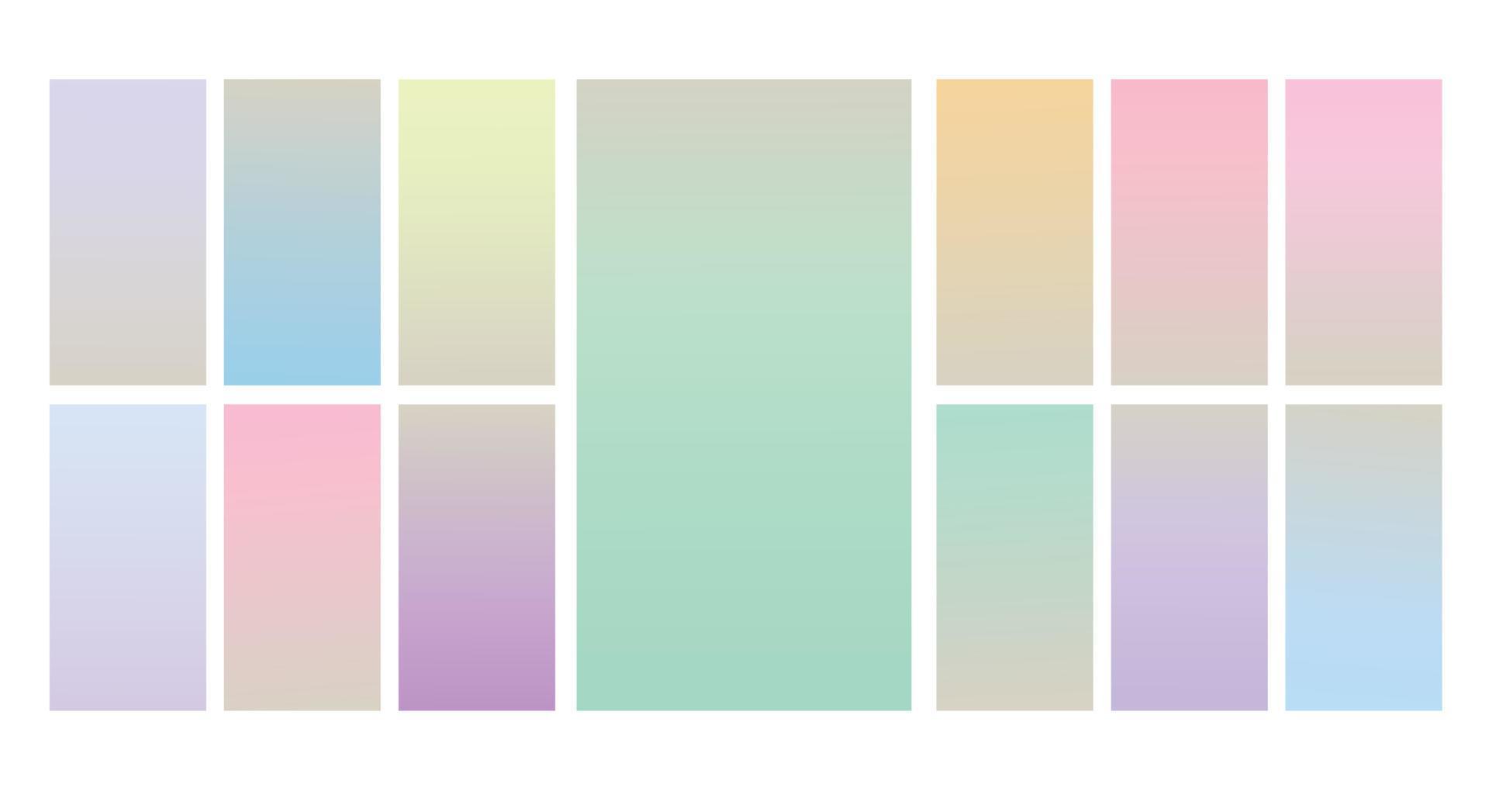 Set of Pastel gradient background. Soft pastel gradient background ...
