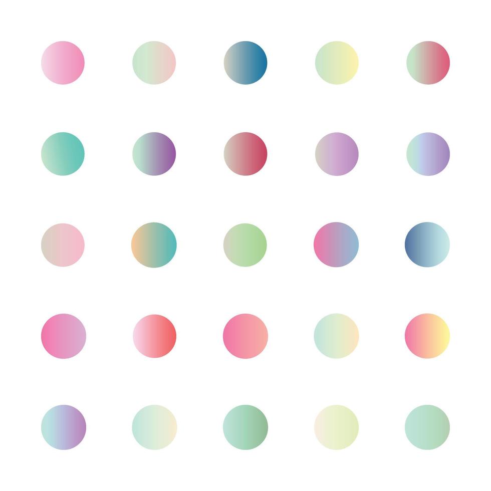 Pastel gradient smooth and vibrant color set. gradient set round Vector ...