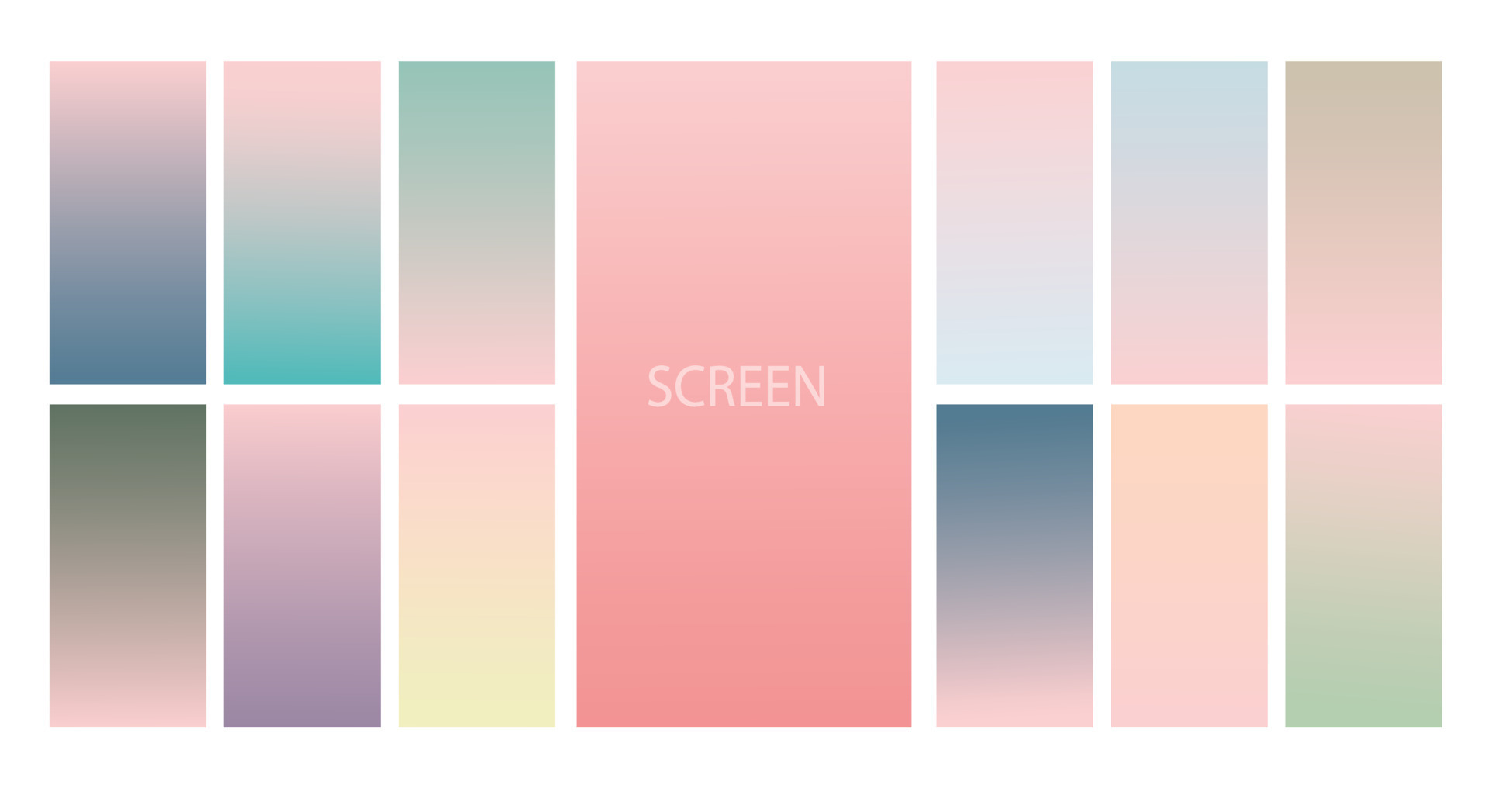 Set of Pastel gradient background. Soft pastel gradient background ...