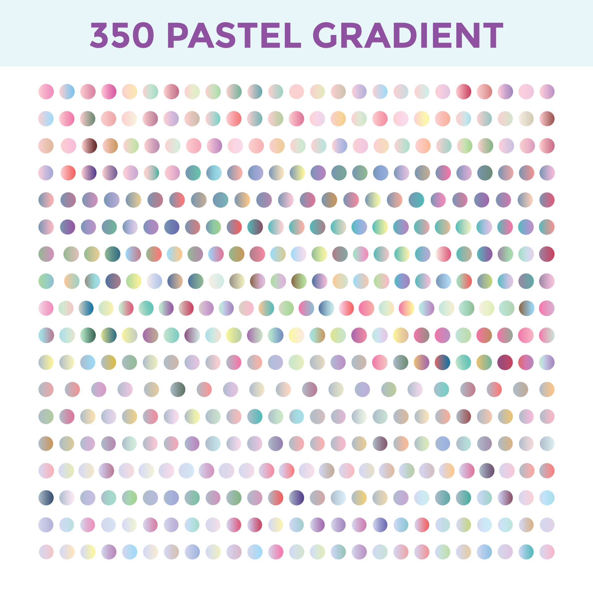 mega set of Pastel gradient color for apps, ui, ux, web design,banner ...