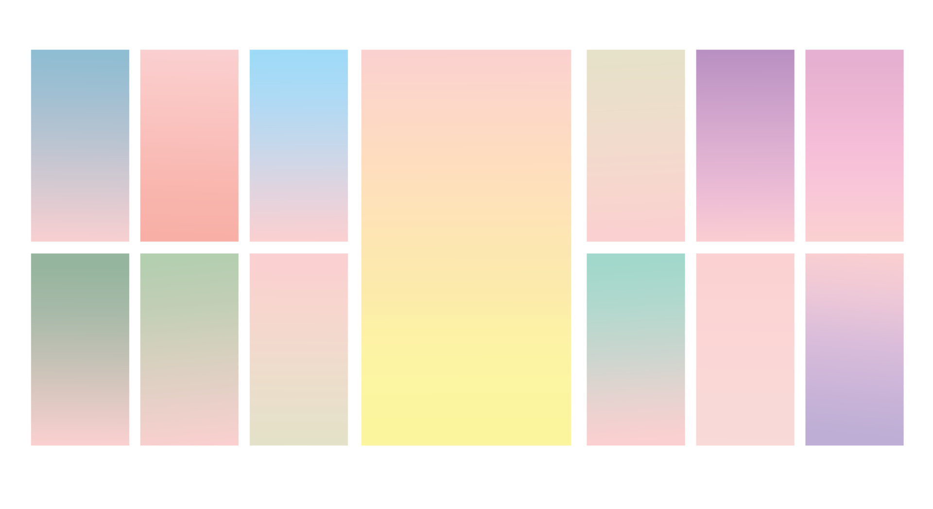 Set of Pastel gradient background. Soft pastel gradient background ...
