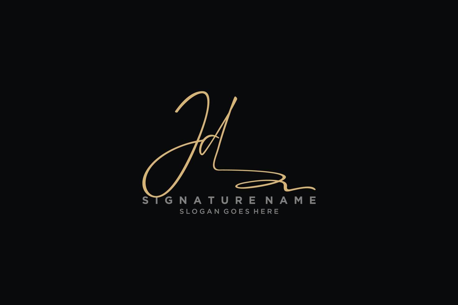 plantilla de logotipo de firma de letra jd inicial diseño elegante ... plantilla de logotipo de firma de letra jd inicial diseño elegante ...