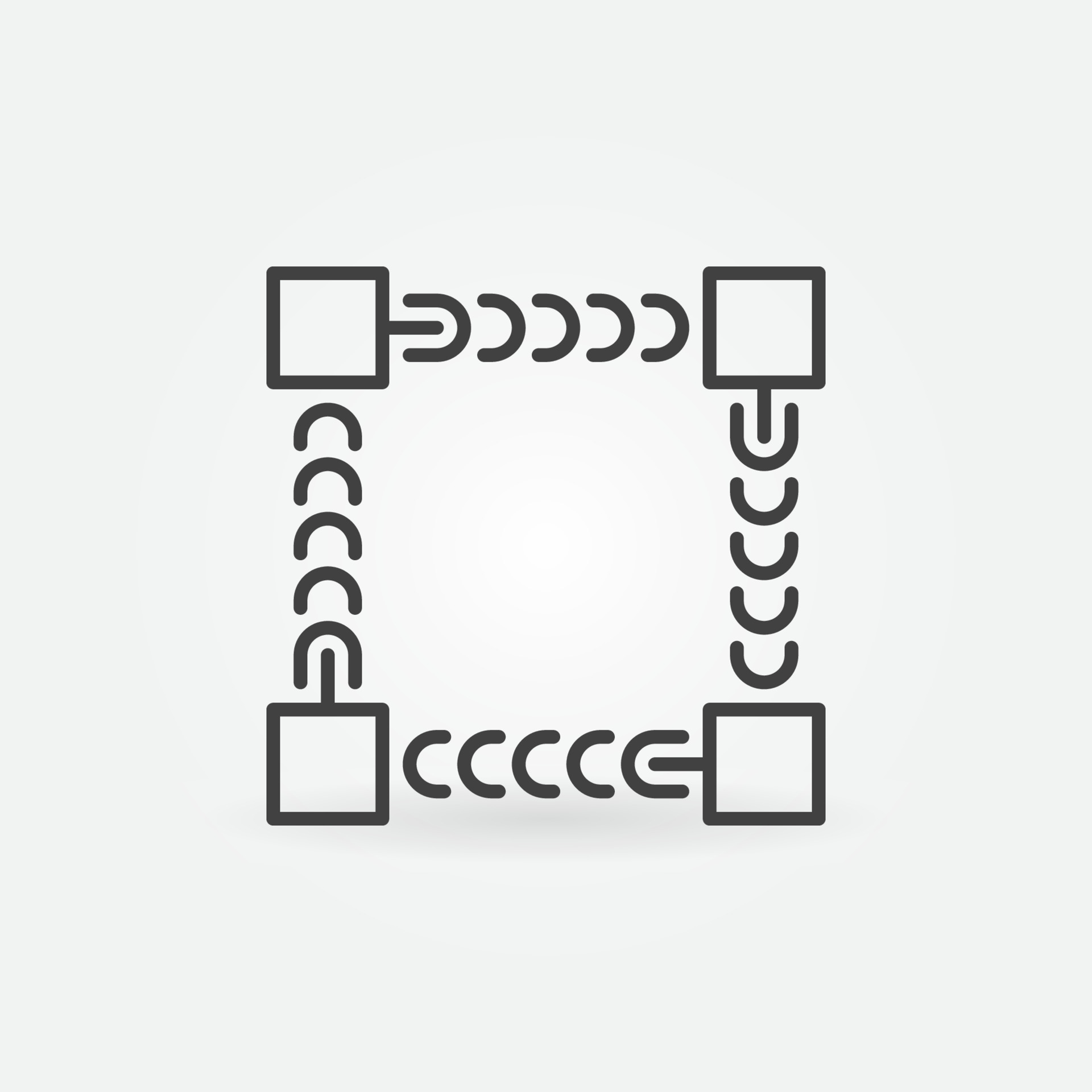 Blockchain Vector Concept Minimal Linear Icon 12777451 Vector Art At