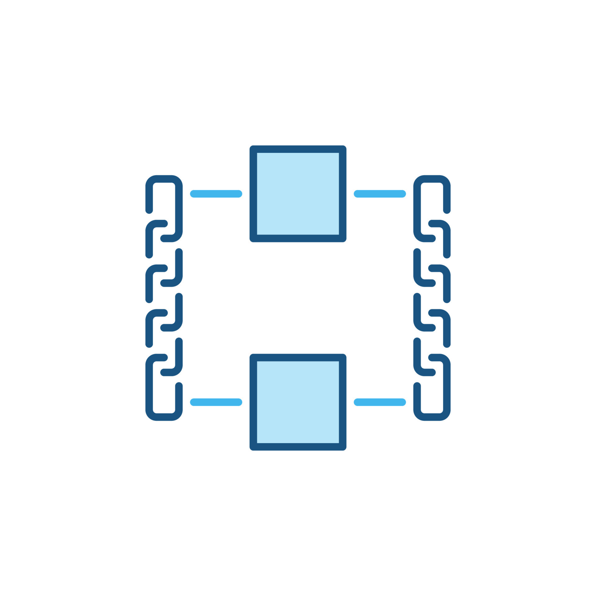 Chains And Blocks Colored Icon Blockchain Vector Sign 12777460 Vector