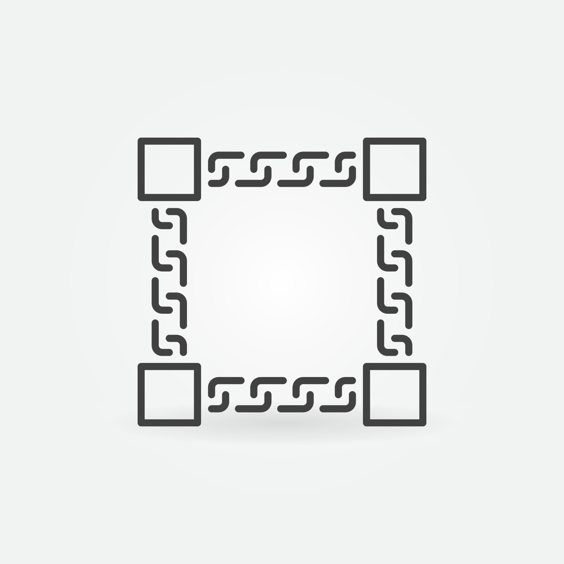 Block Chain Vector Concept Icon In Outline Style 12777527 Vector Art At