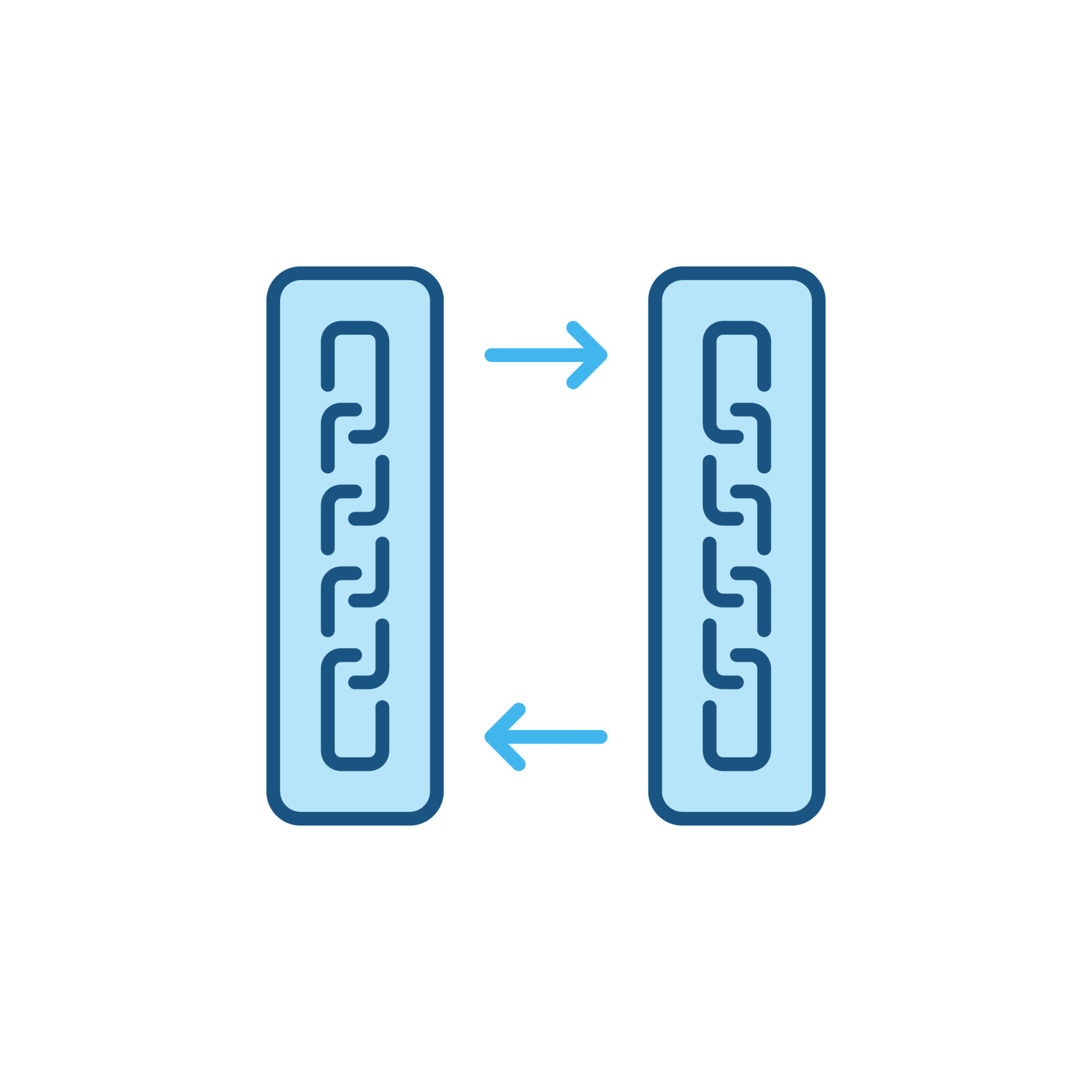 Chain In Blocks With Arrows Vector Blockchain Colored Icon 12777610