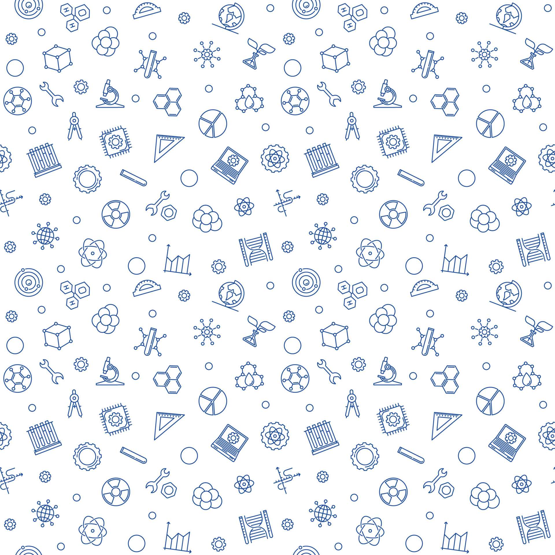 Science And Mathematics Seamless Pattern Vector Stem Background