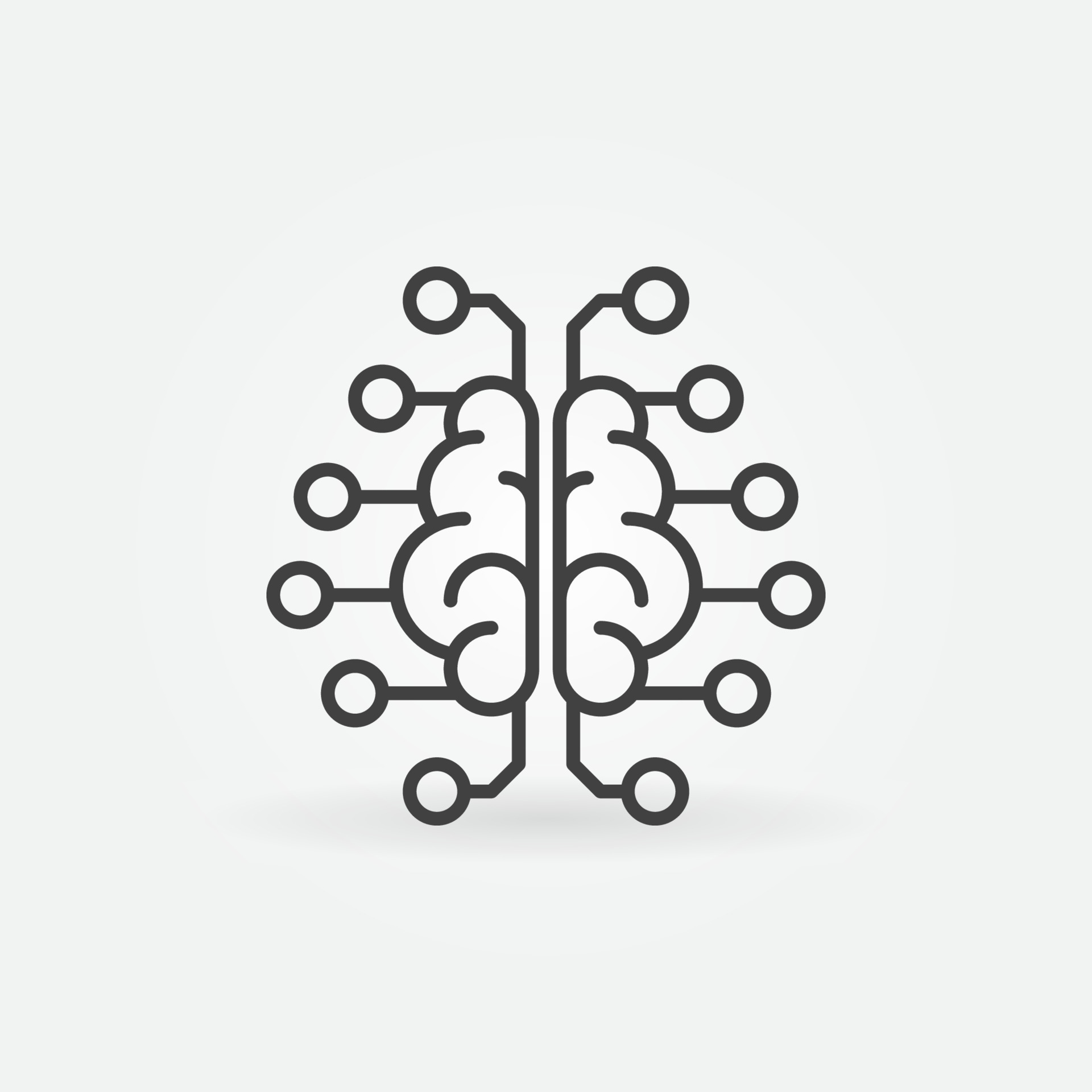 Neuron Connections In Human Brain Line Icon Vector Symbol 12777904 Vector Art At Vecteezy